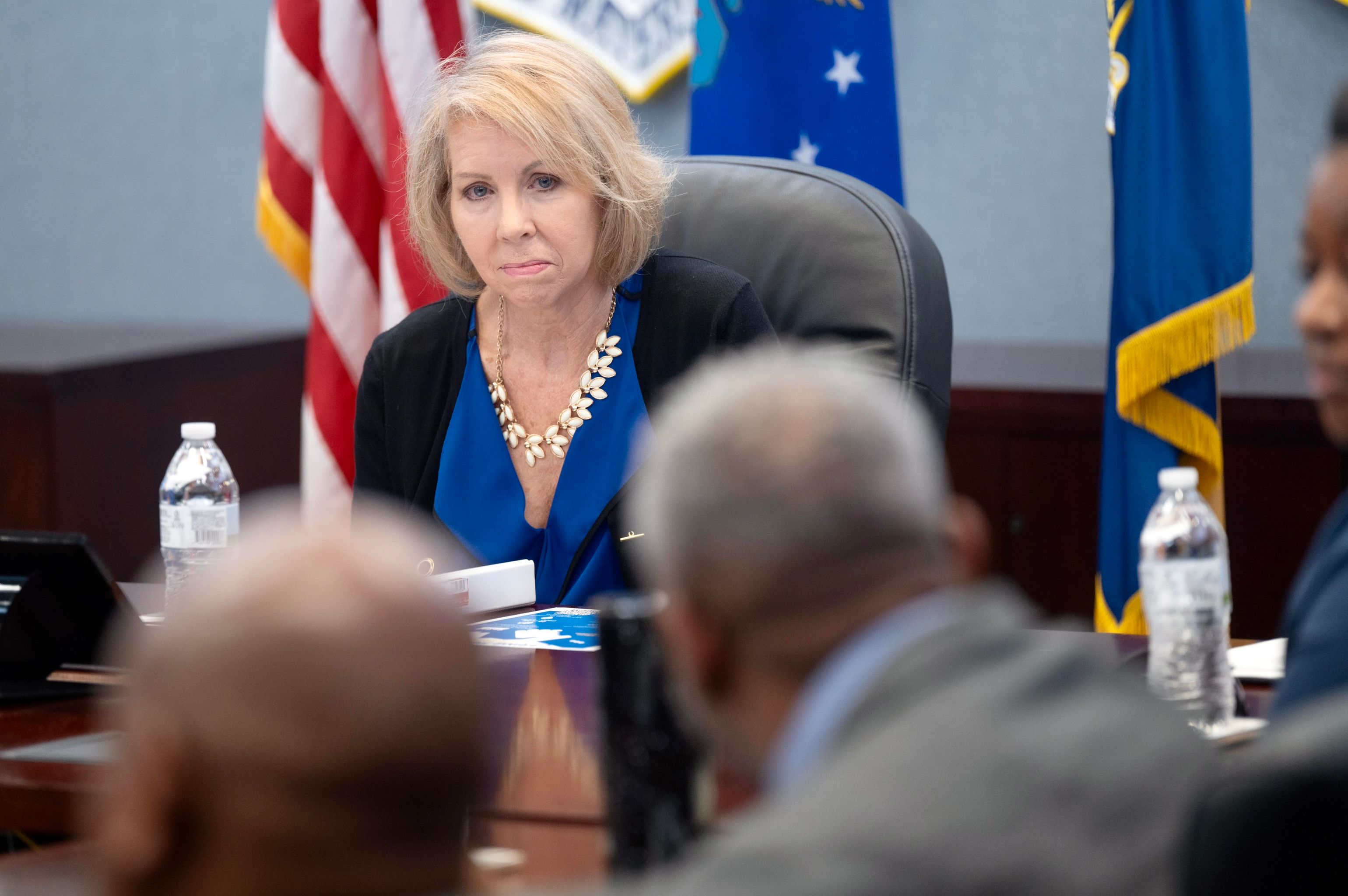 Mrs. Richardson meets with spouses, helping agencies
