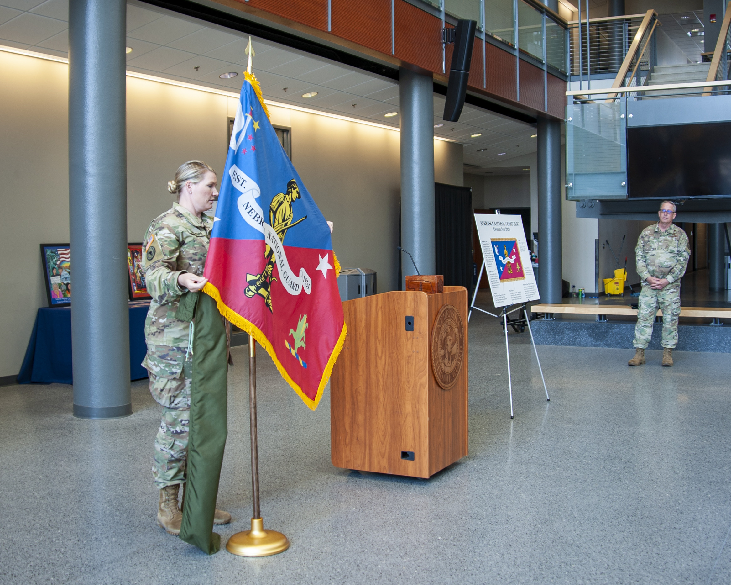 Nebraska National Guard unveils new flag > Nebraska National Guard ...
