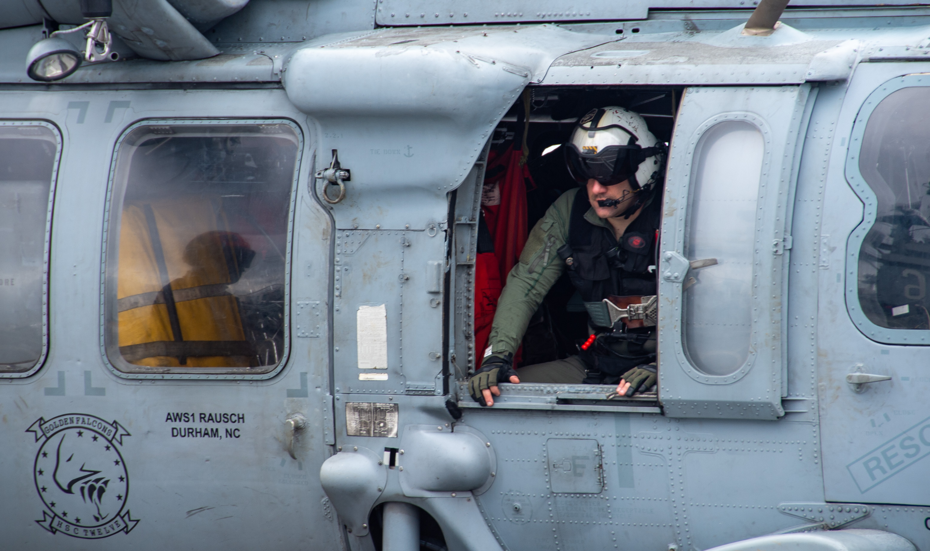 Golden Falcons of HSC-12 Conduct In-flight Change of Command ...