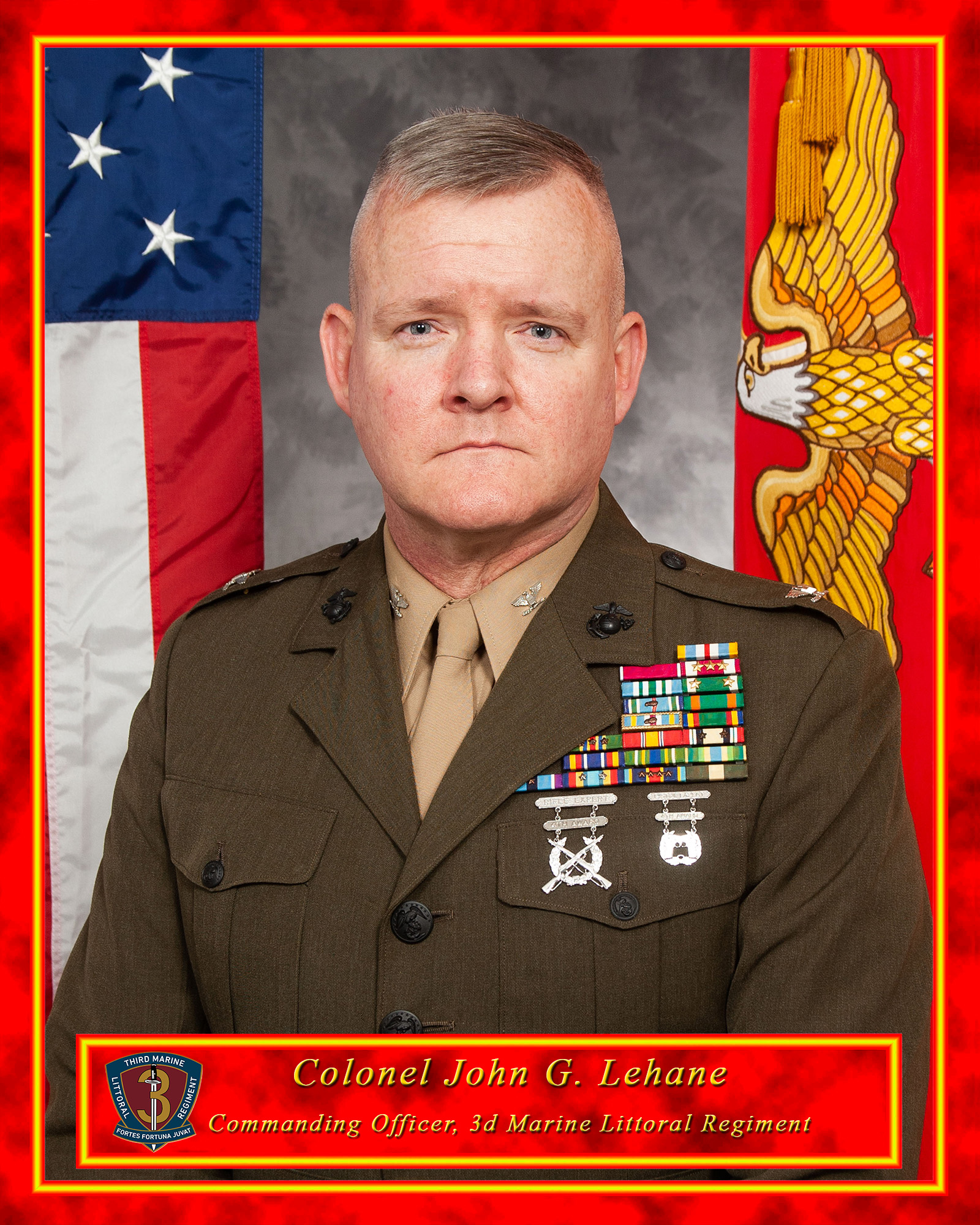 Colonel John G. Lehane > 3rd Marine Division > Biography
