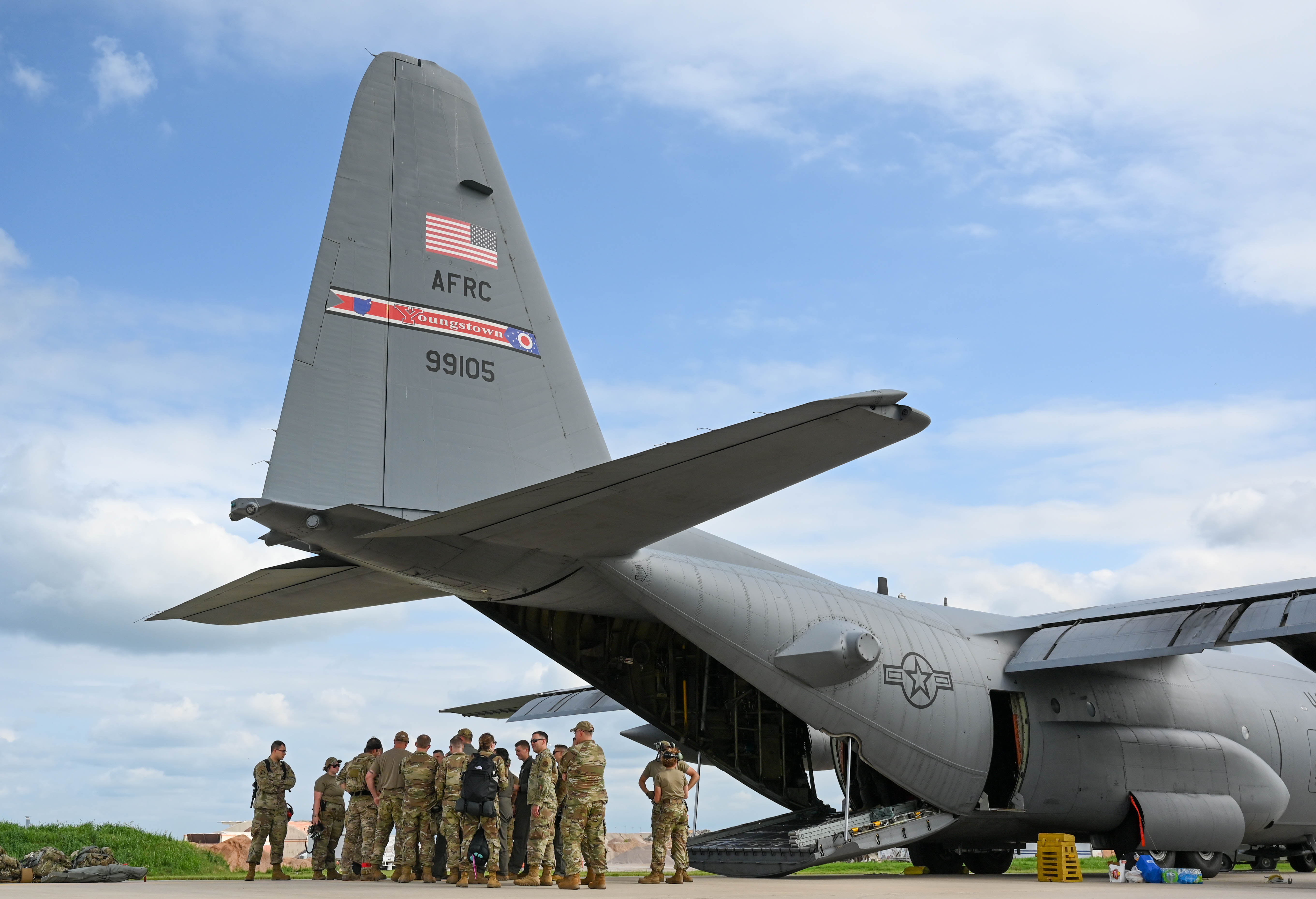 824th Base Defense Squadron C-130 drop during Exercise AGILE BLIZZARD ...