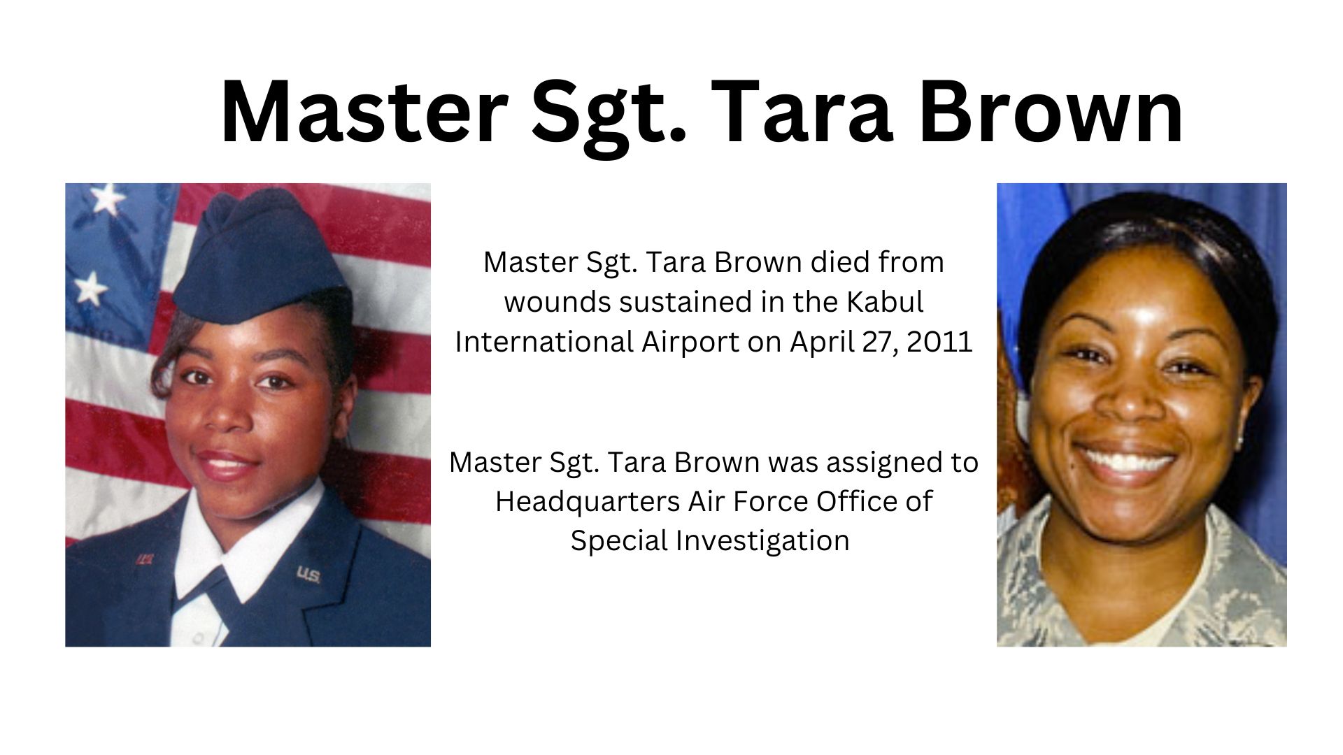 Fallen Warrior: Master Sgt. Tara Brown > Keesler Air Force Base ...