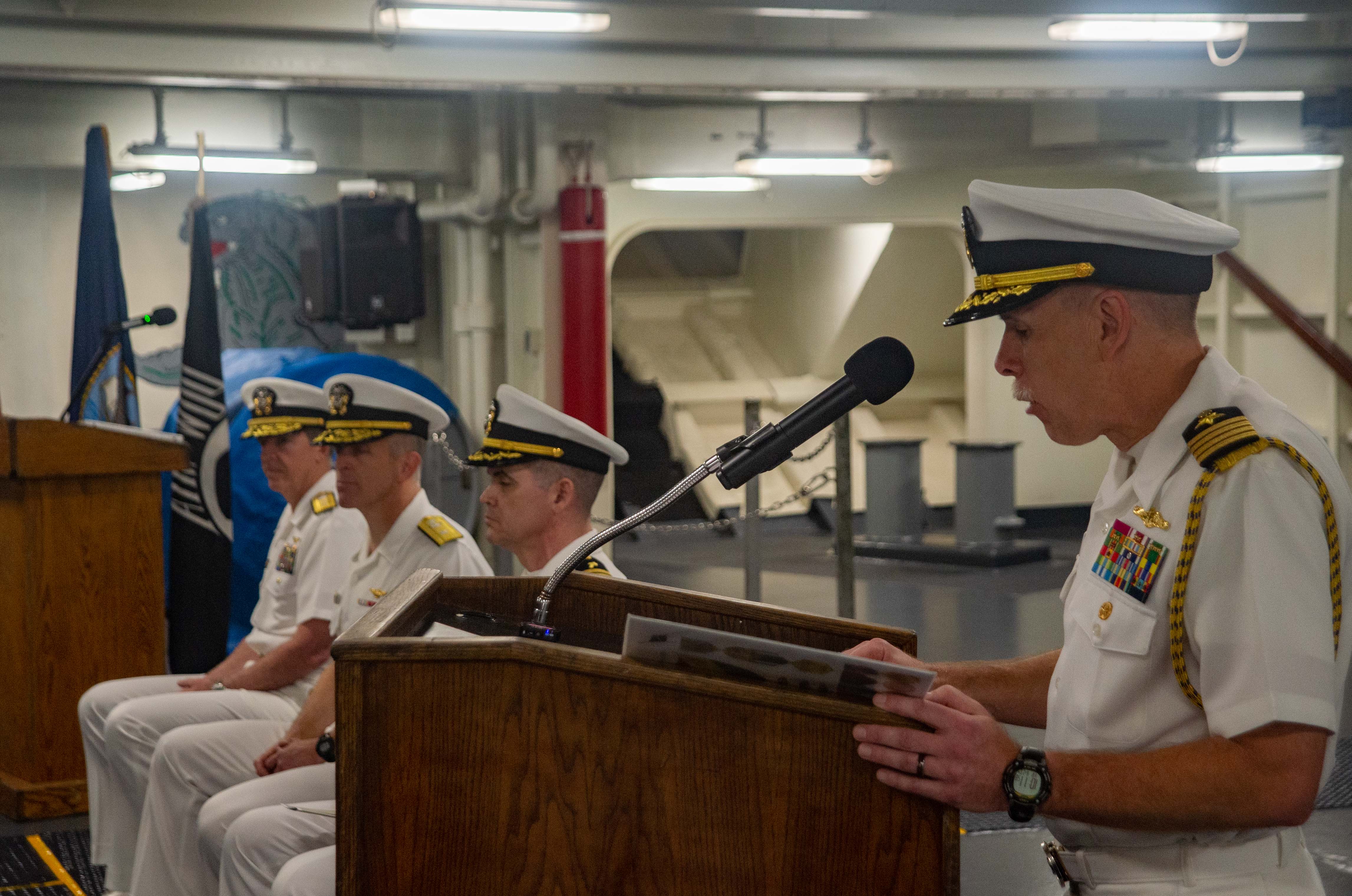 Task Force 70 Conducts Change of Command aboard USS Ronald Reagan in the South China Sea ...