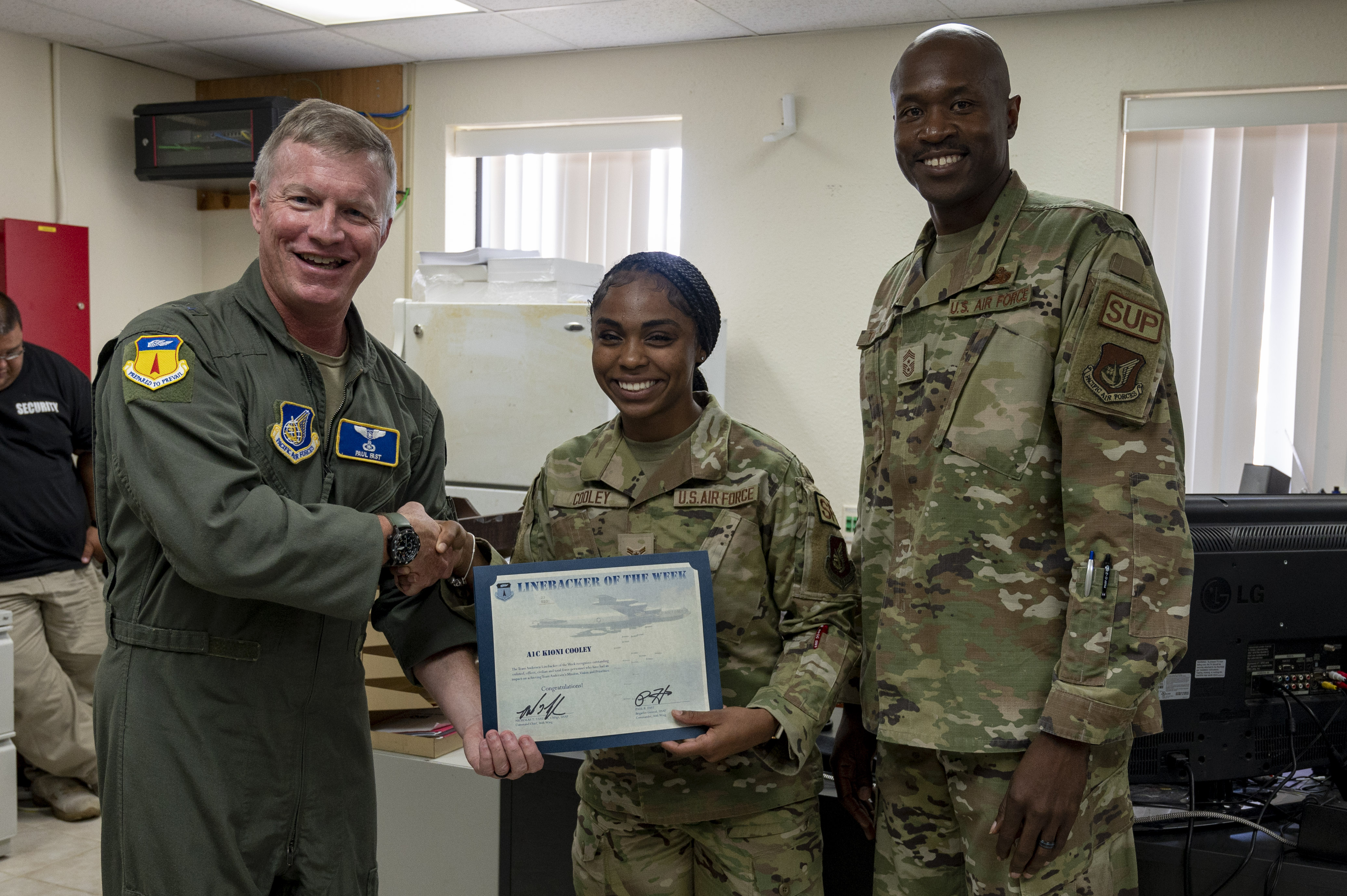 Linebacker of the Week: Airman 1st Class Kioni Cooley > Andersen Air ...