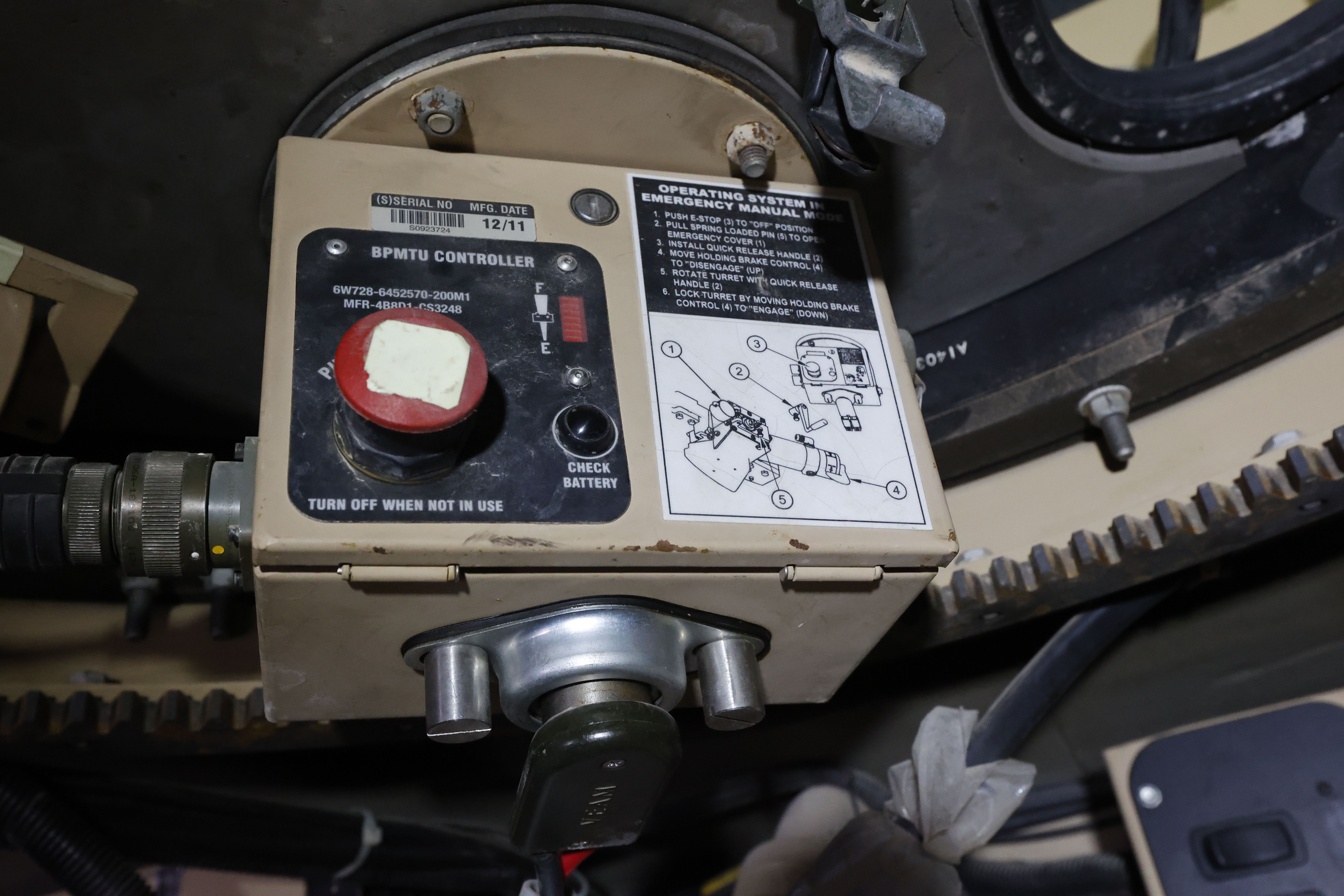 Interior views of the Cougar CAT II A1 MRAP
