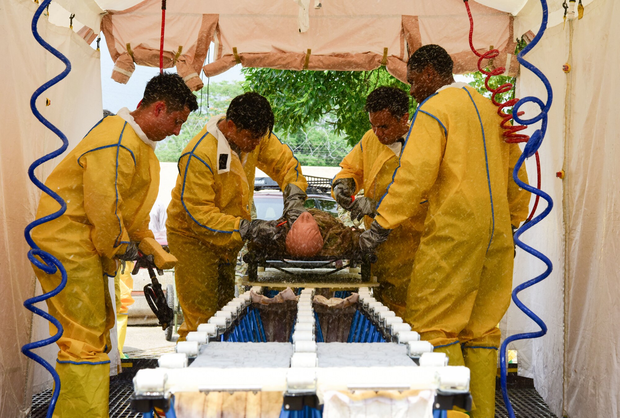 31 MDG Conducts Integrated In-Place Patient Decontamination Capability ...