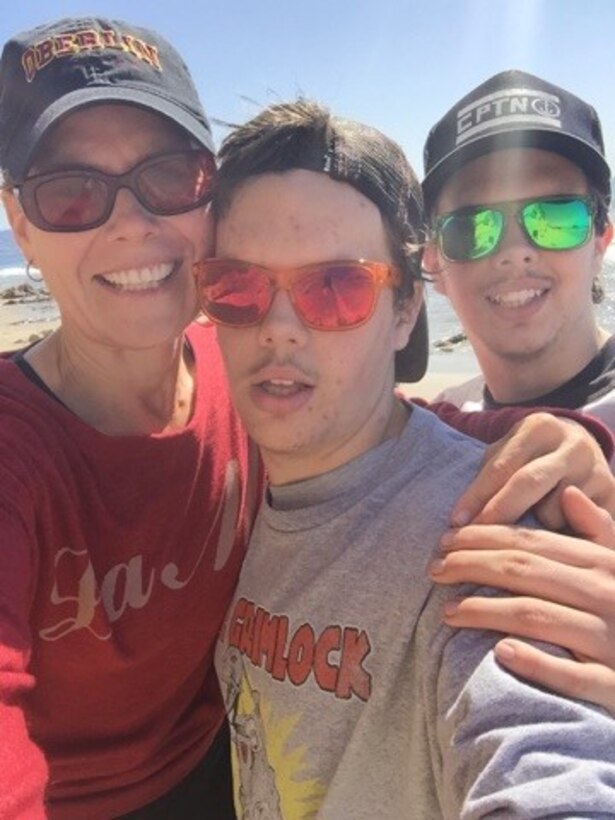 The Cox family enjoy spending the day in the California sun.