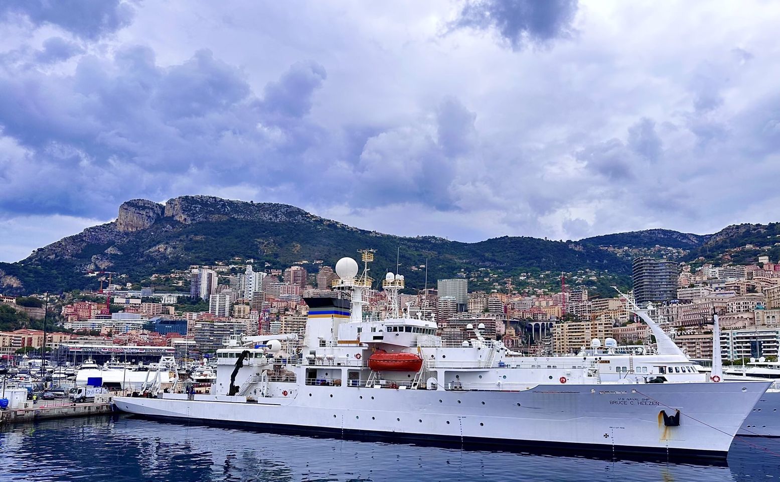 USNS Bruce C. Heezen (T-AGS 64) arrives in Monaco for IHO Assembly 2023 ...
