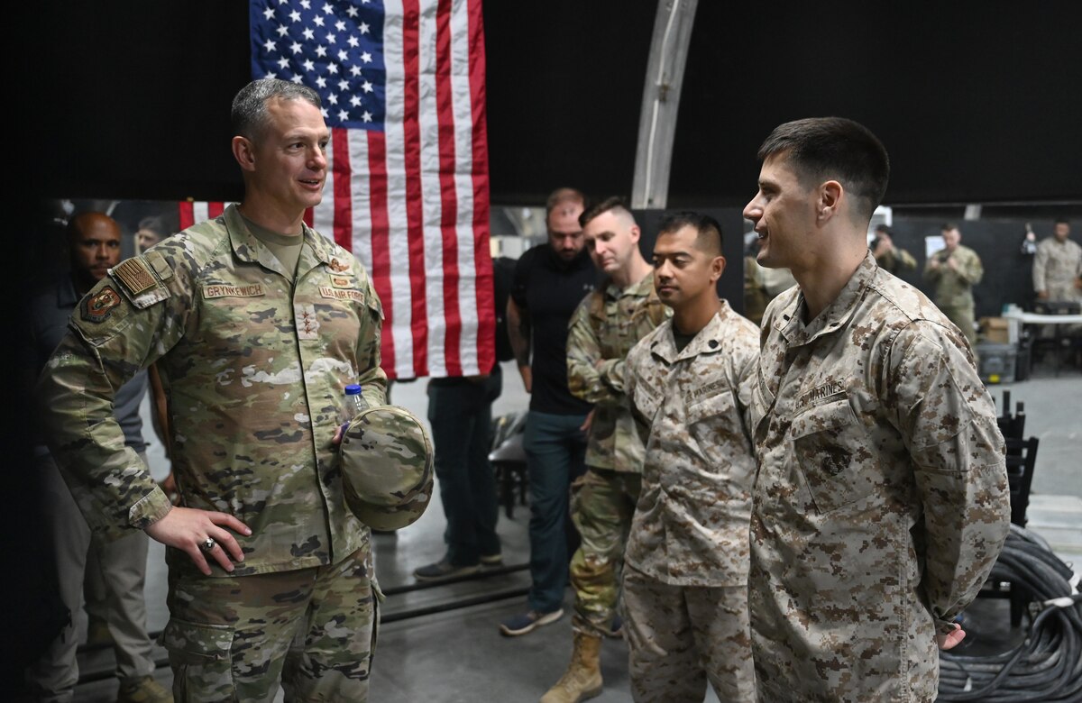 AFCENT commander visits ADAB, preps 75 EFS to receive munitions upgrade ...