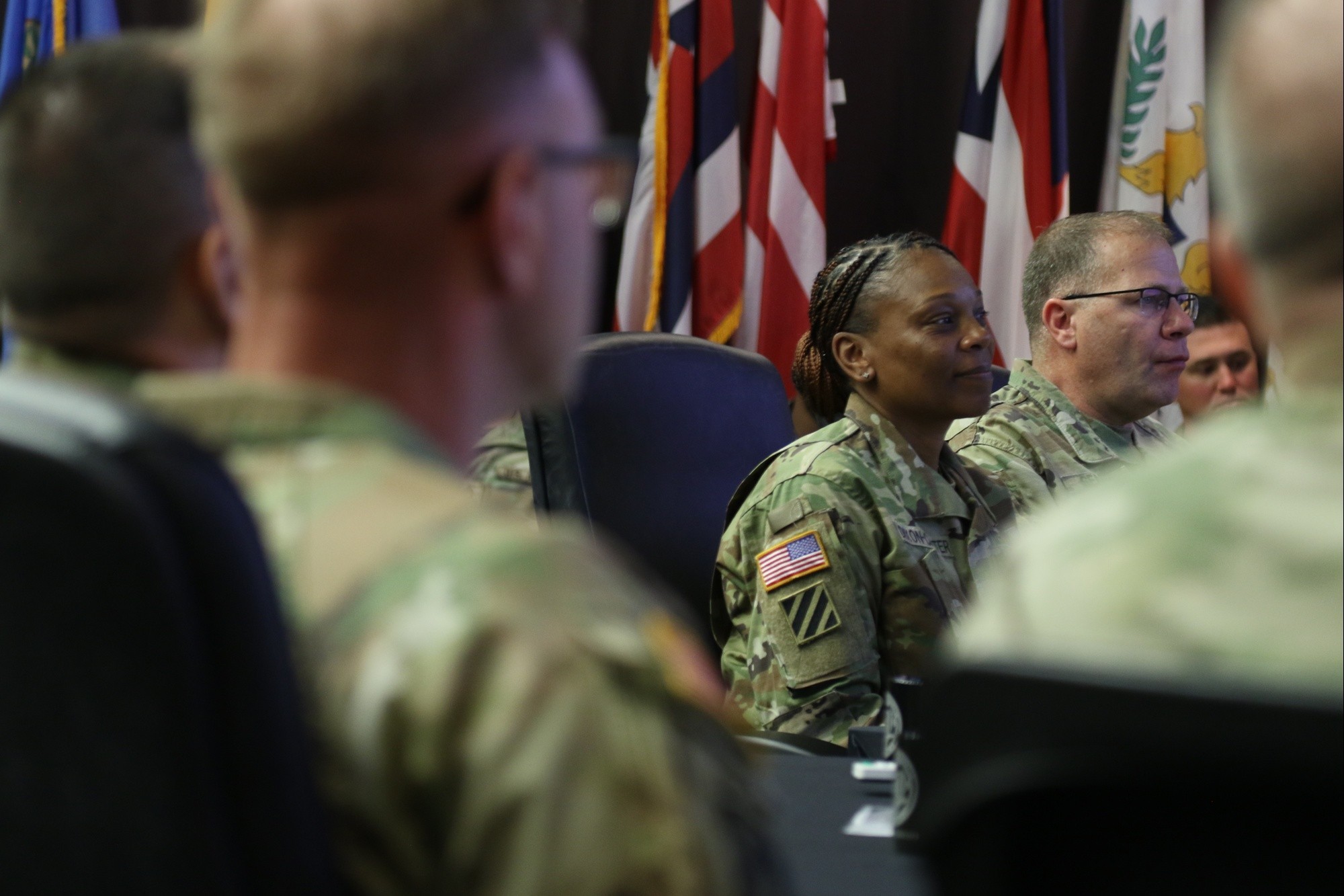 Staff of the Army, listens to briefings during U.S. Army North’s 2023 Warrant Officer Symposium