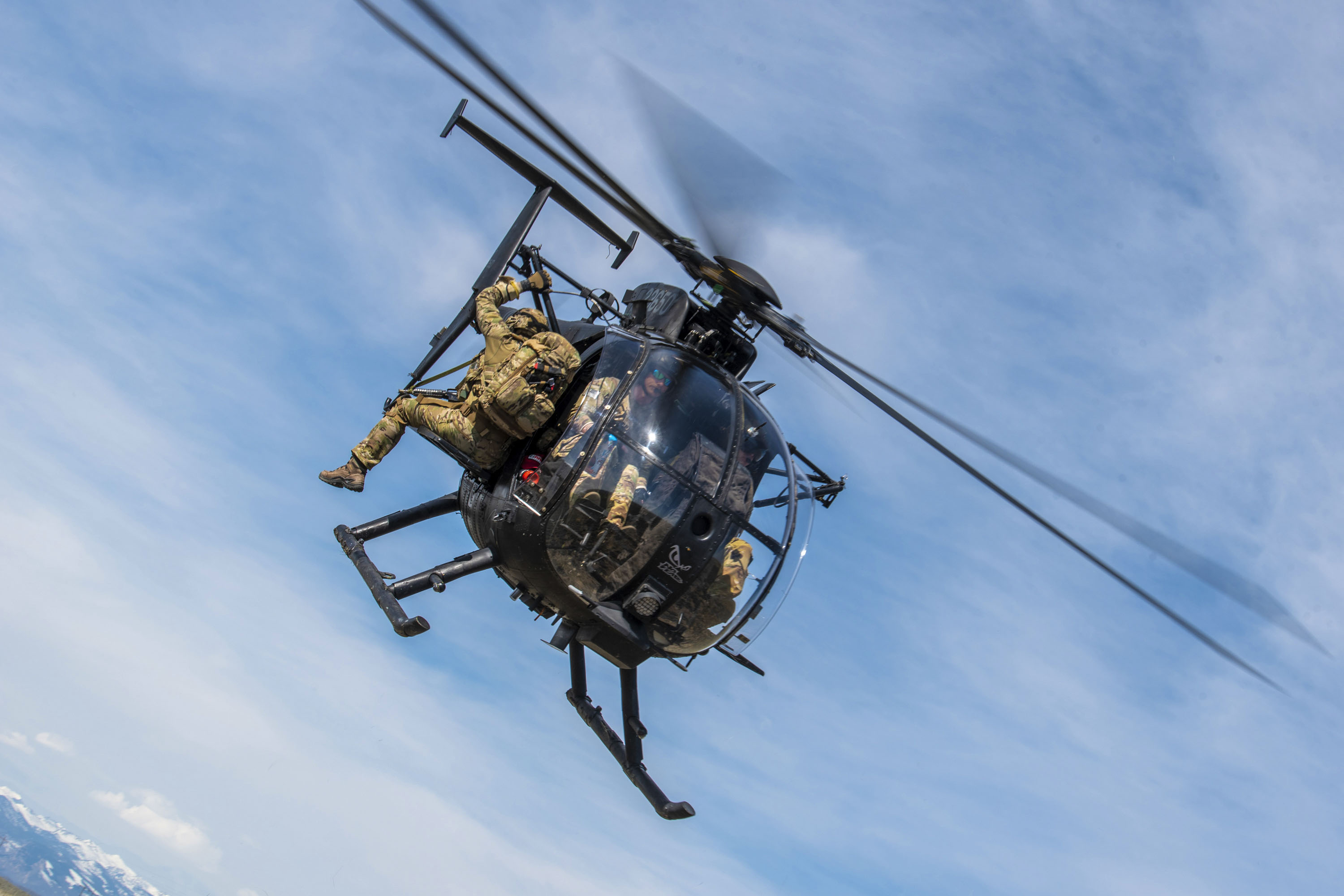 Airmen in a Little Bird