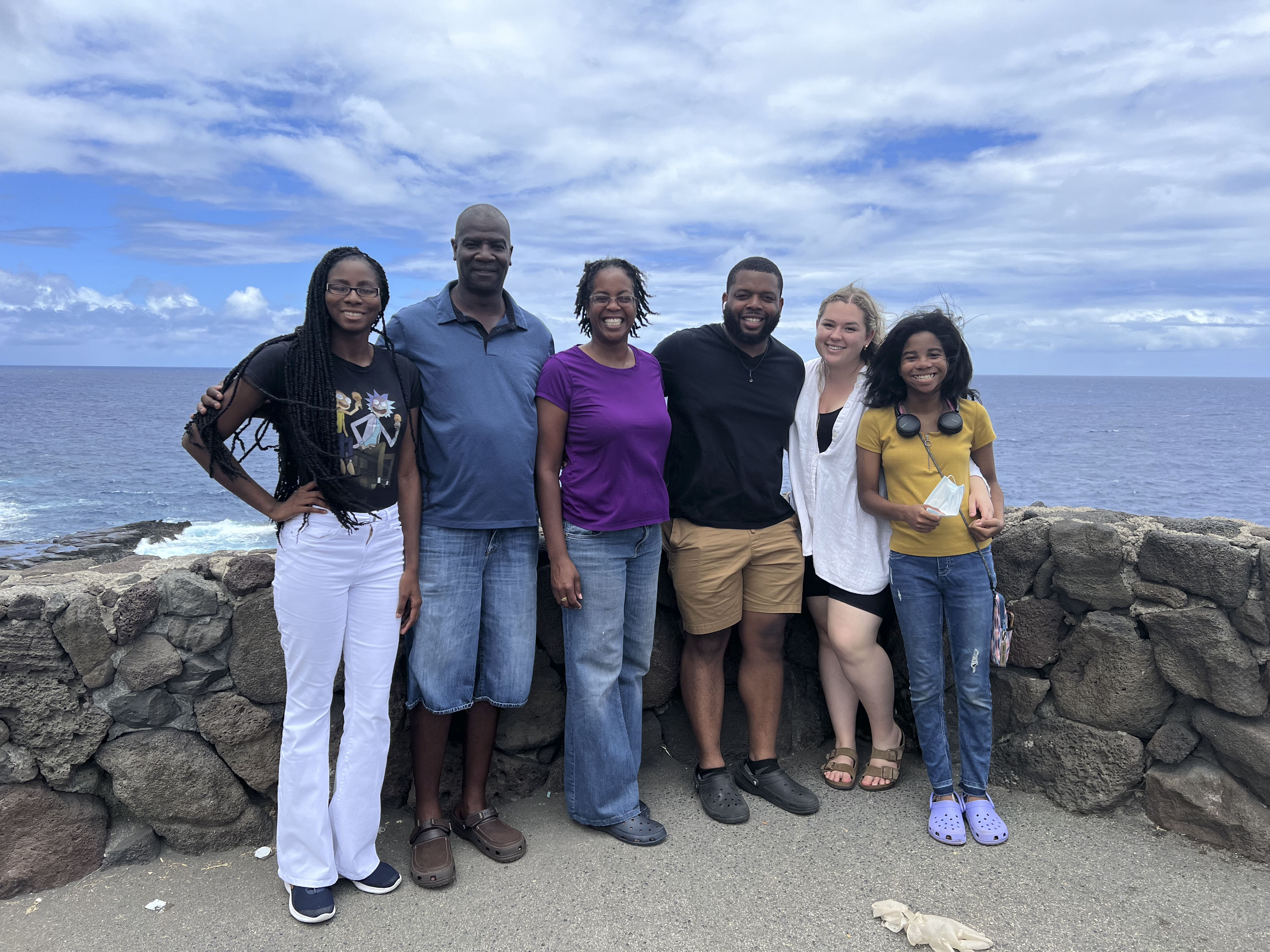 Col. Dominique Cummings (3rd from left) and her family