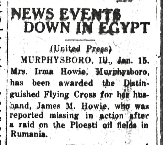 Airman Accounted For From World War II (Howie, J.) > Defense POW/MIA ...