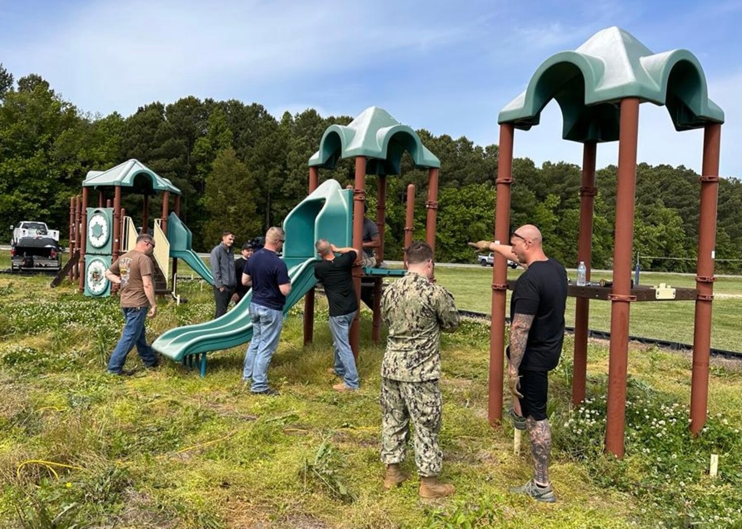Pax Volunteers Dismantle Aging Equipment for New Playground ...