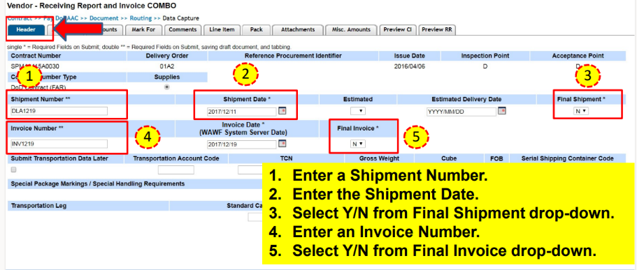 Combo Invoicing Process
