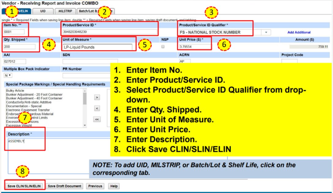 Combo Invoicing Process