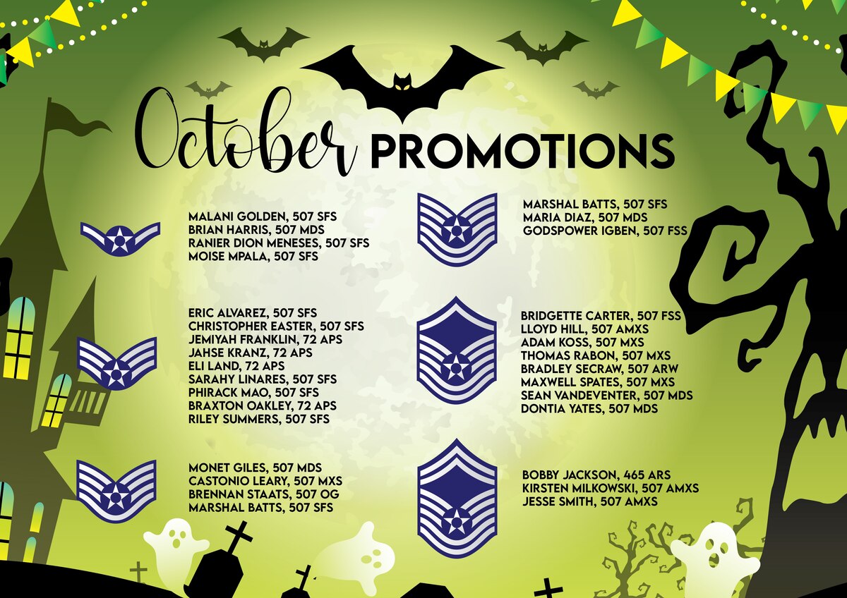 507th ARW October Enlisted Promotions > 507th Air Refueling Wing ...
