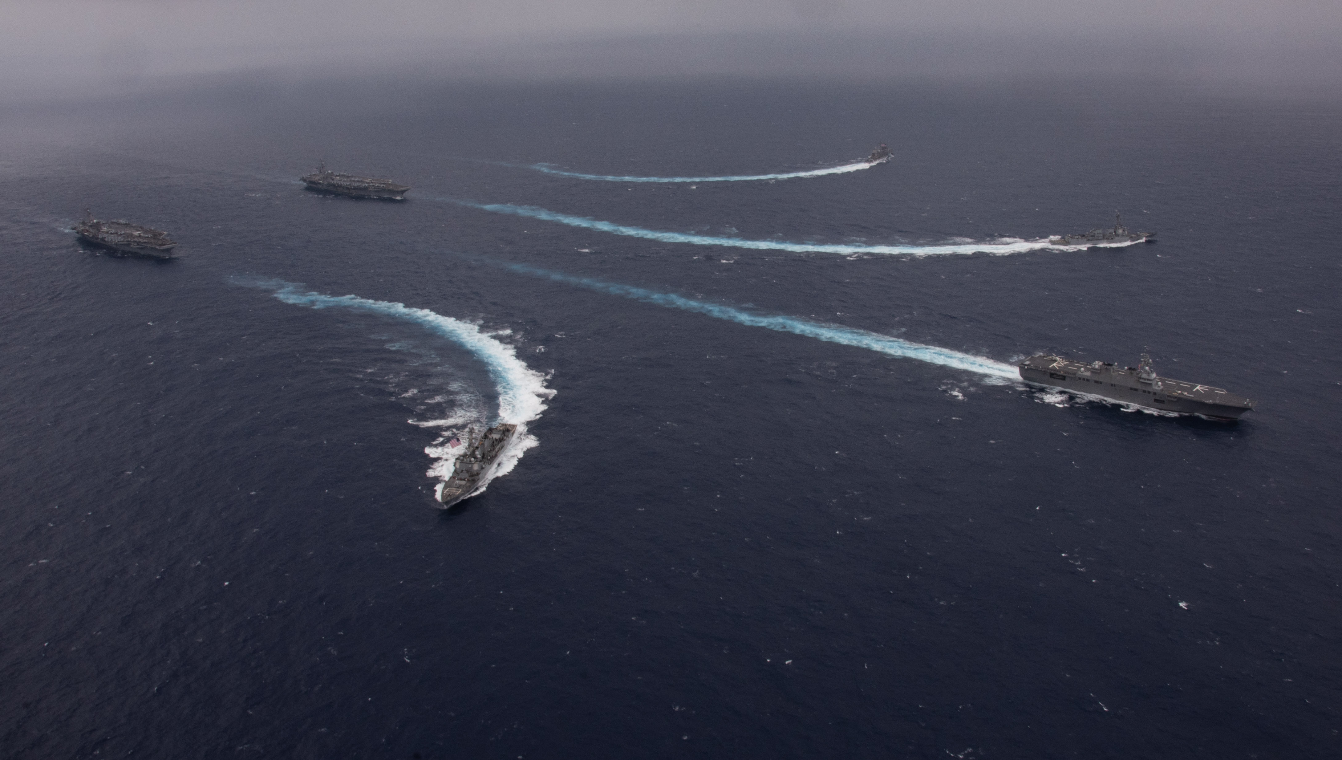 Two U.S. Navy carriers join Japan destroyer on Multi-Large Deck Event ...