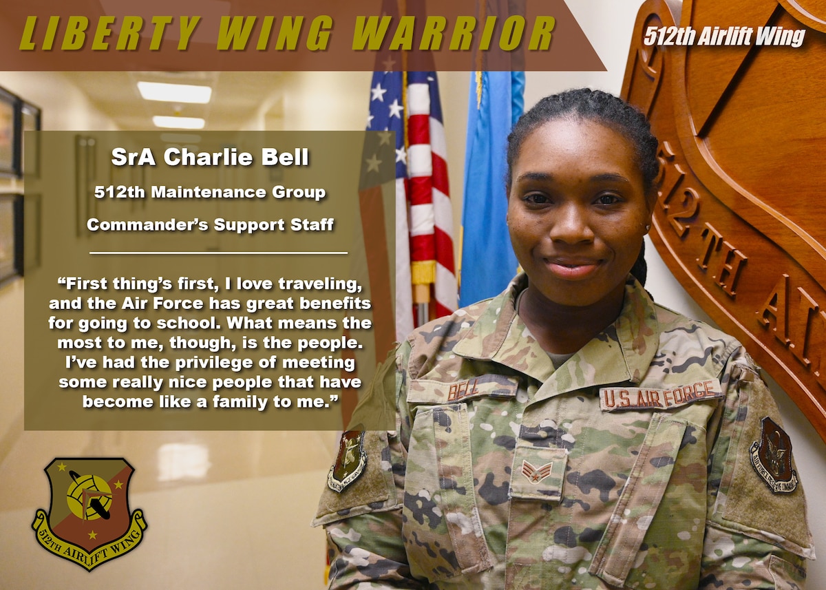 Liberty Wing Warrior: Senior Airman Charlie Bell > 512th Airlift Wing ...