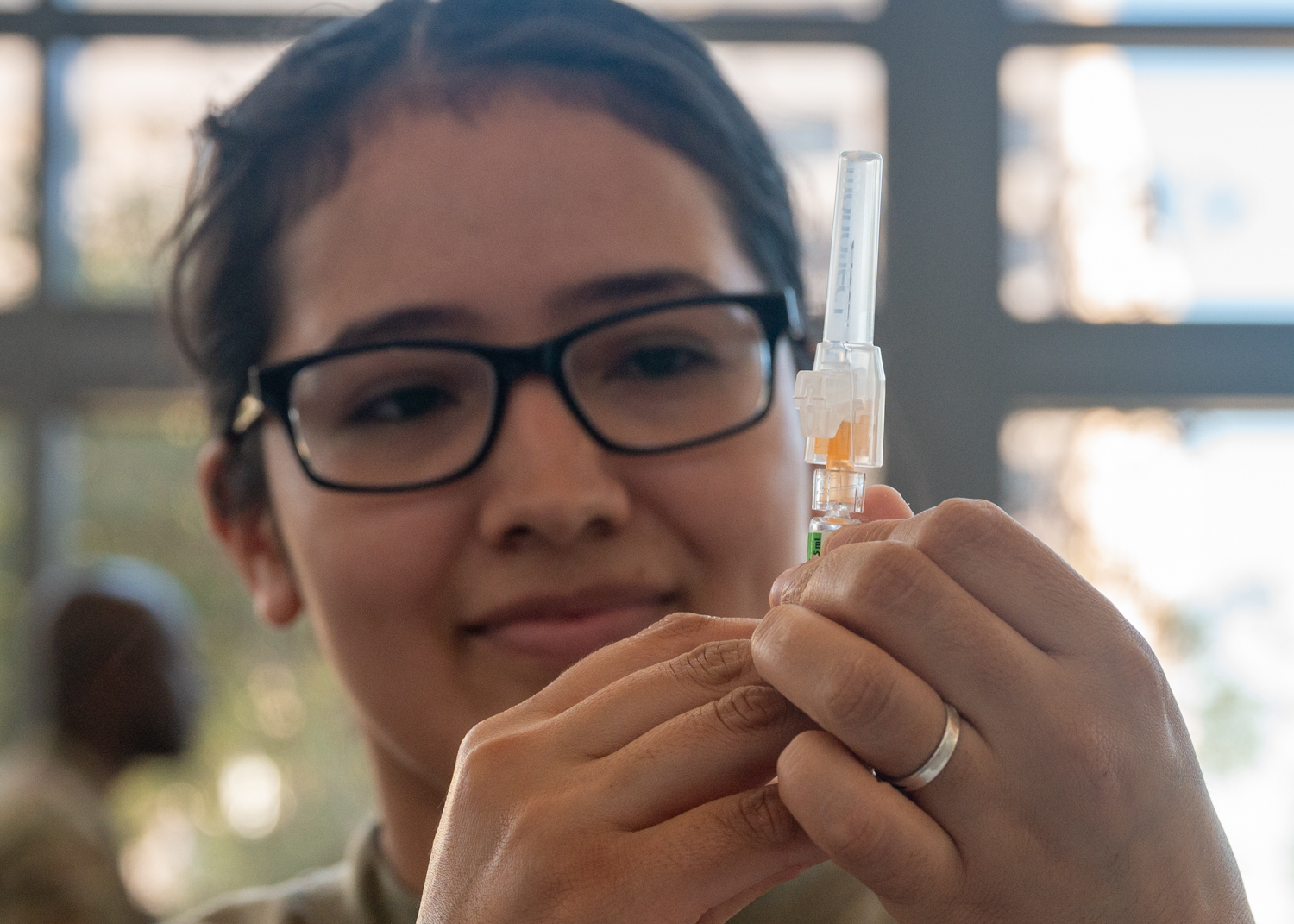 59th MDW: WHASC walk-in influenza vaccine line for active duty > Air ...