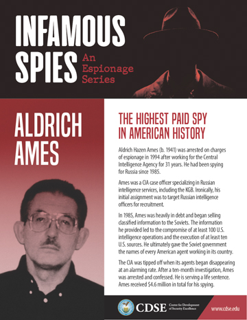 Infamous Spies - Aldrich Ames > Center for Development of Security ...