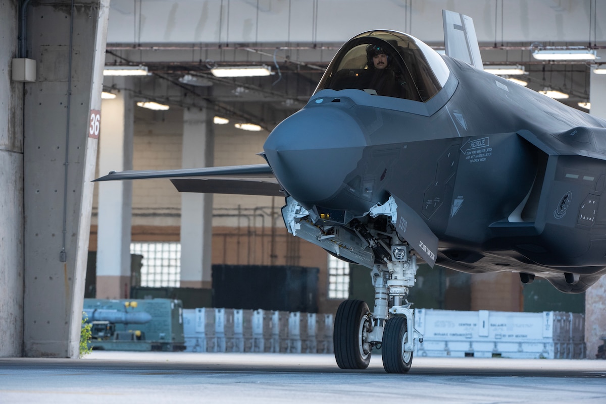 United in Strength: aircraft line the runway at Kadena Air Base ...