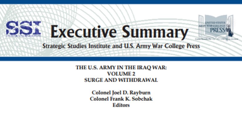 Executive Summary: The U.S. Army in the Iraq War, Vol. 2 > US Army War ...