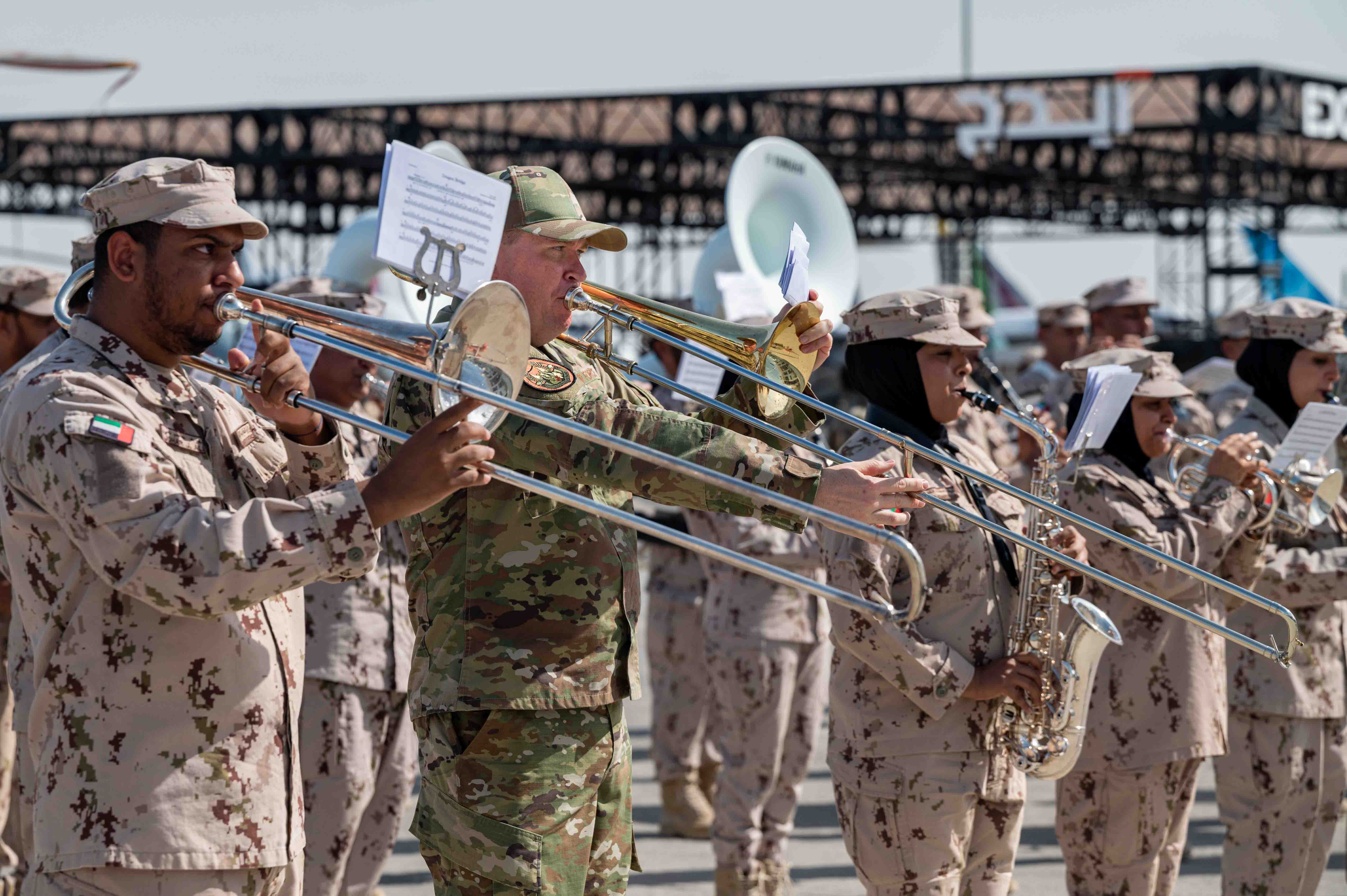 AFCENT, UAE bands rehearse together in preparation for Dubai Airshow ...