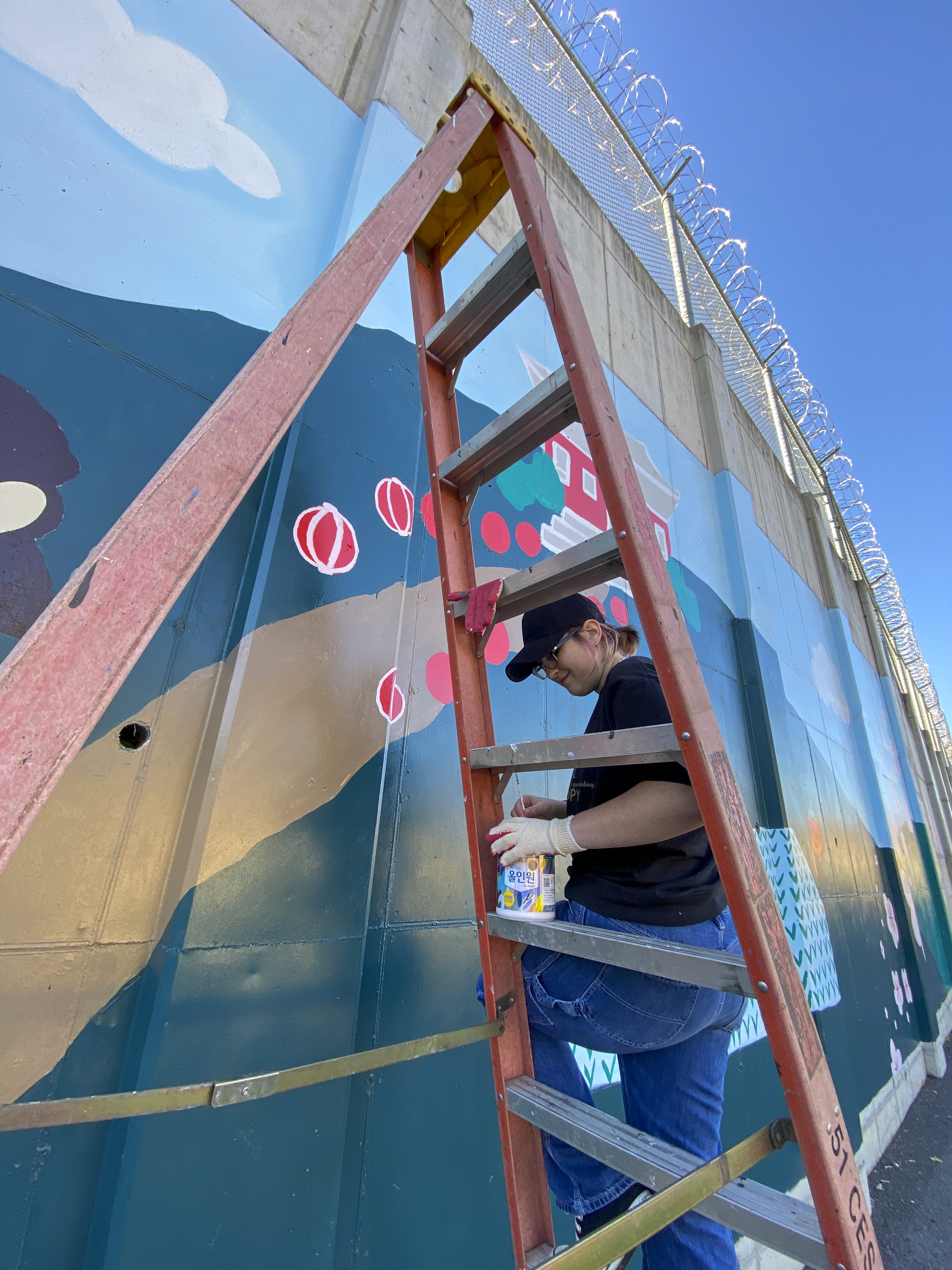 Osan spouse transforms base with inspiring mural > Osan Air Base ...