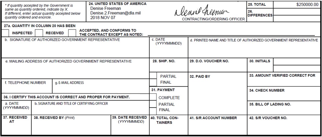 How to Read Order for Supplies or Services (DD1155 Form)
