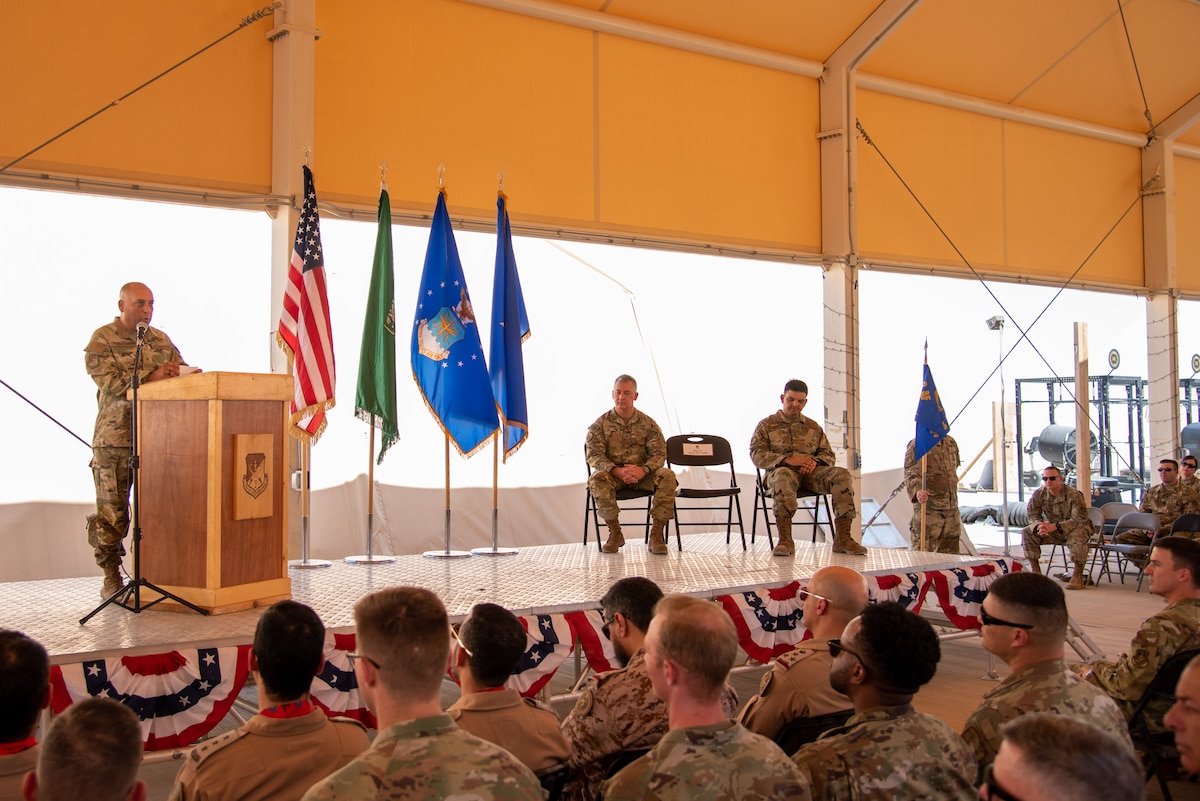 Changing of the guard: 378th AEW holds change of command ceremony > U.S ...