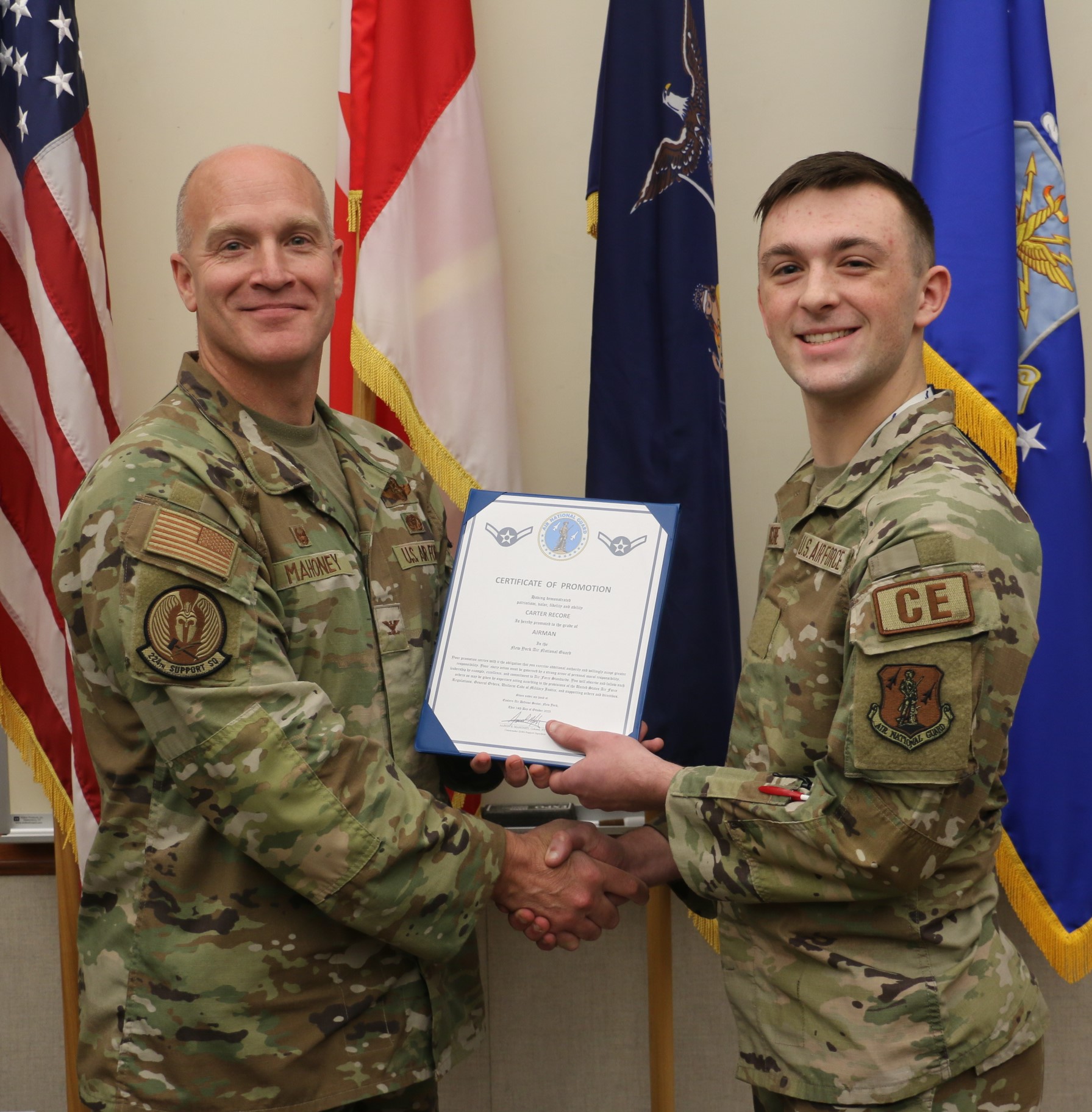 224th ADG promotes four Airmen on Oct. 14 > Eastern Air Defense Sector ...
