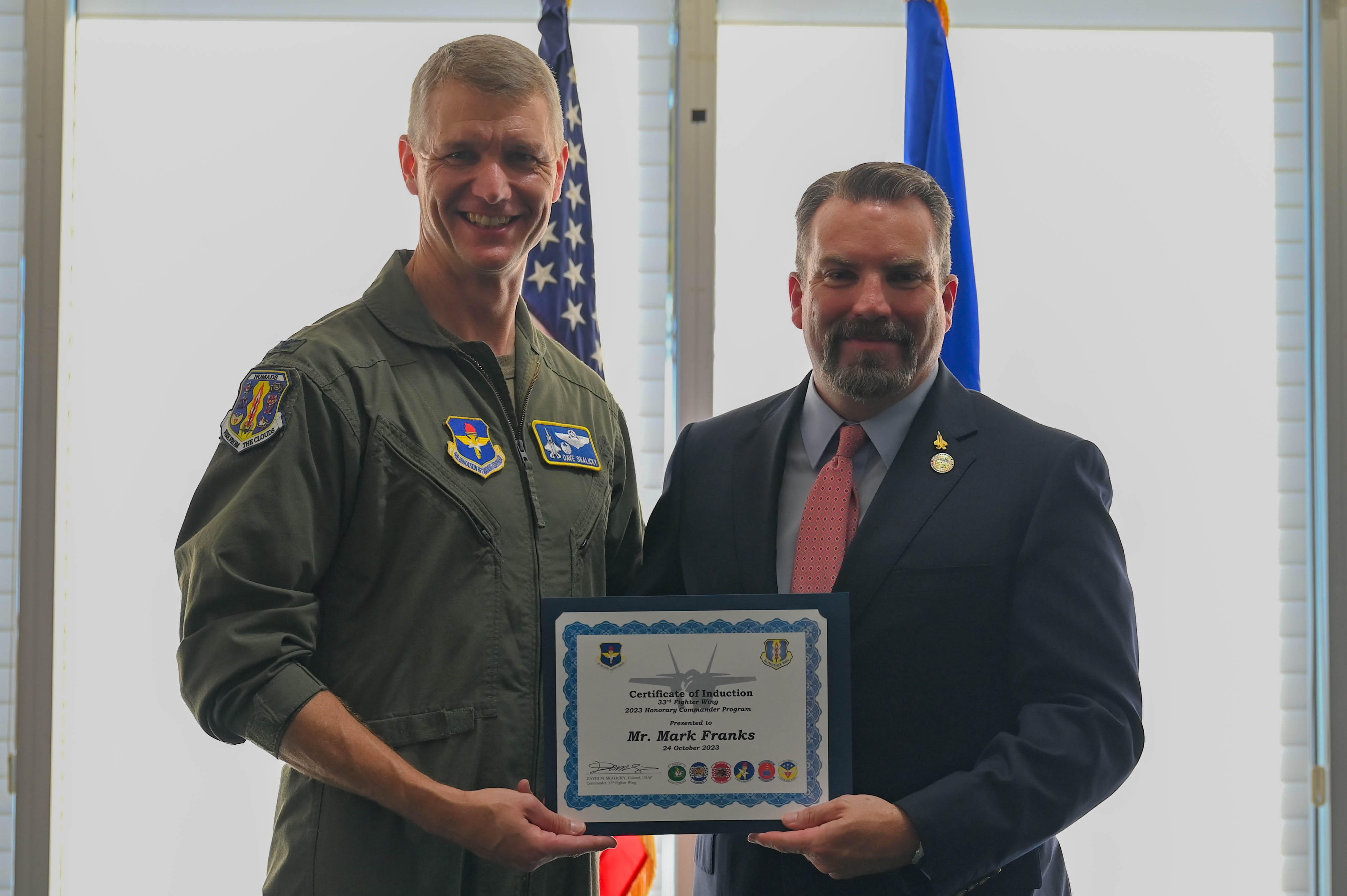 33rd FW inducts honorary commanders > 505th Command and Control Wing ...