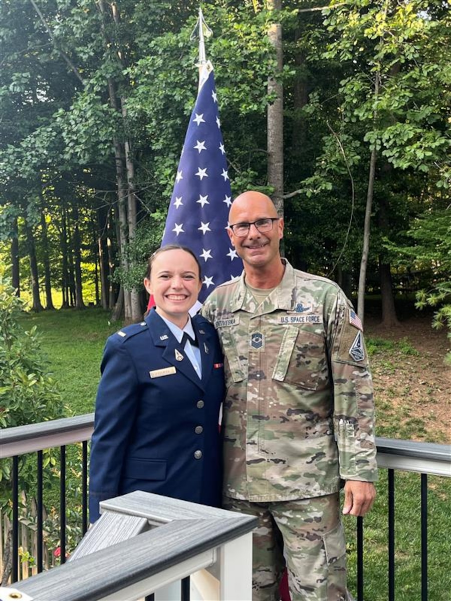 Space Force’s top enlisted Guardian reenlisted by most junior officer ...