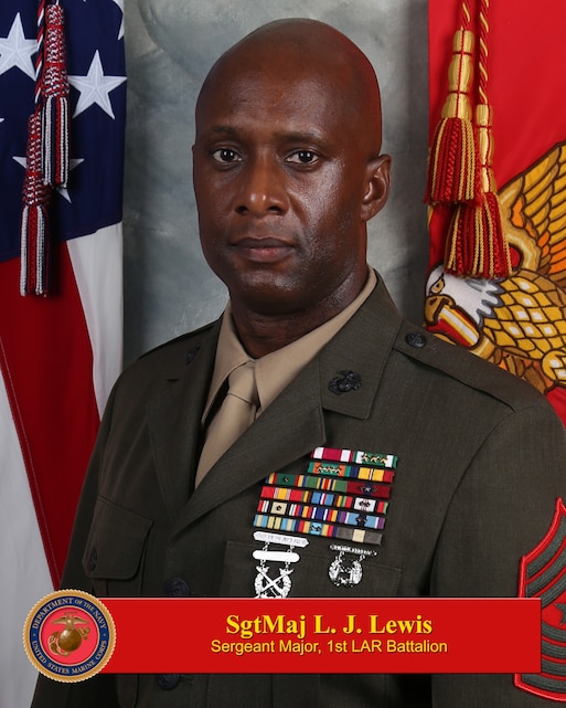 SgtMaj L. J. Lewis > 1st Marine Division > Biography