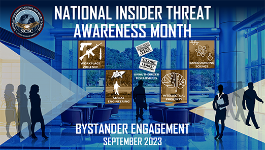 Insider Threat Awareness Month: Be aware, be alert, be vigilant > Joint ...