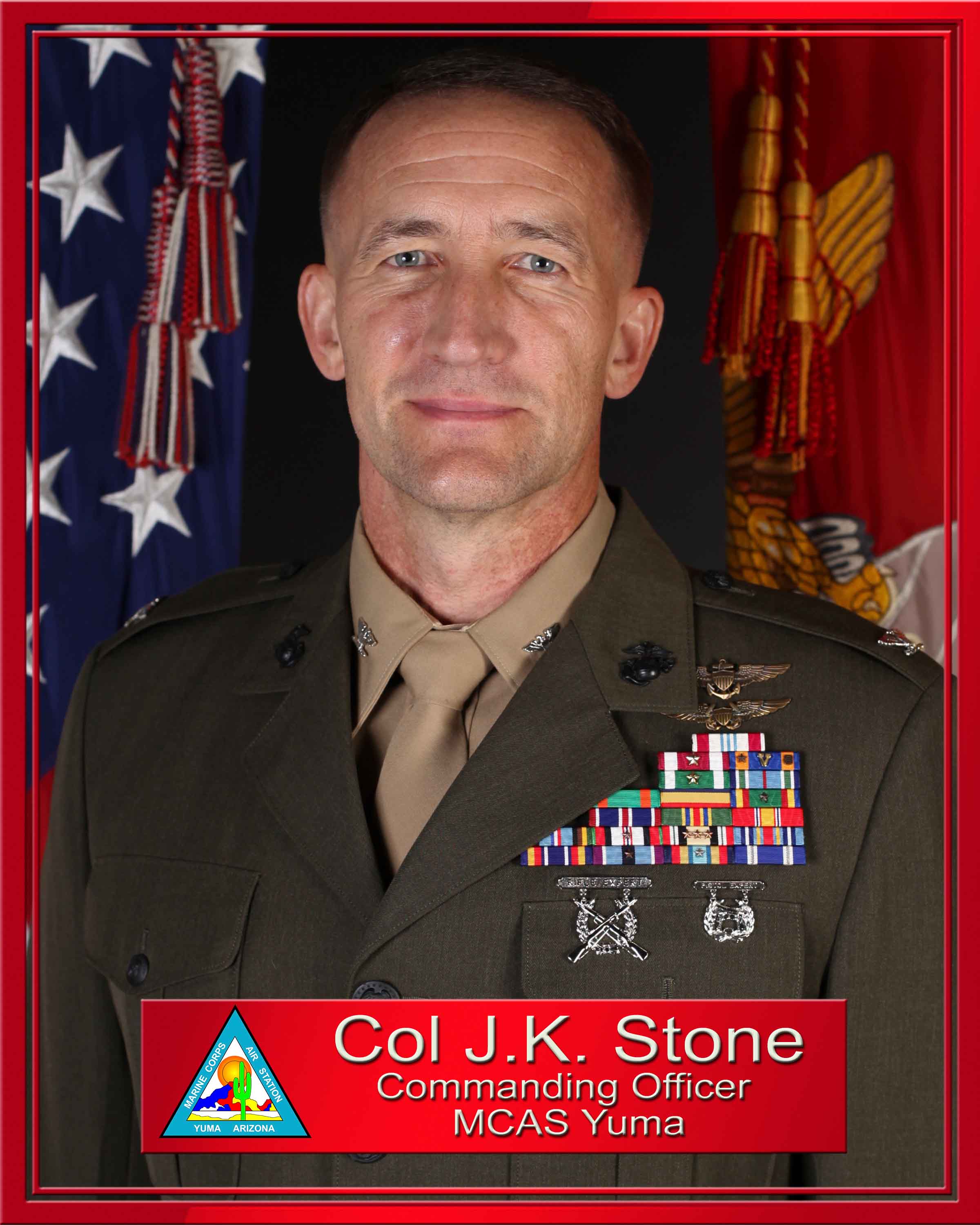 Col. Jared K. Stone > Marine Corps Air Station Yuma > Biography