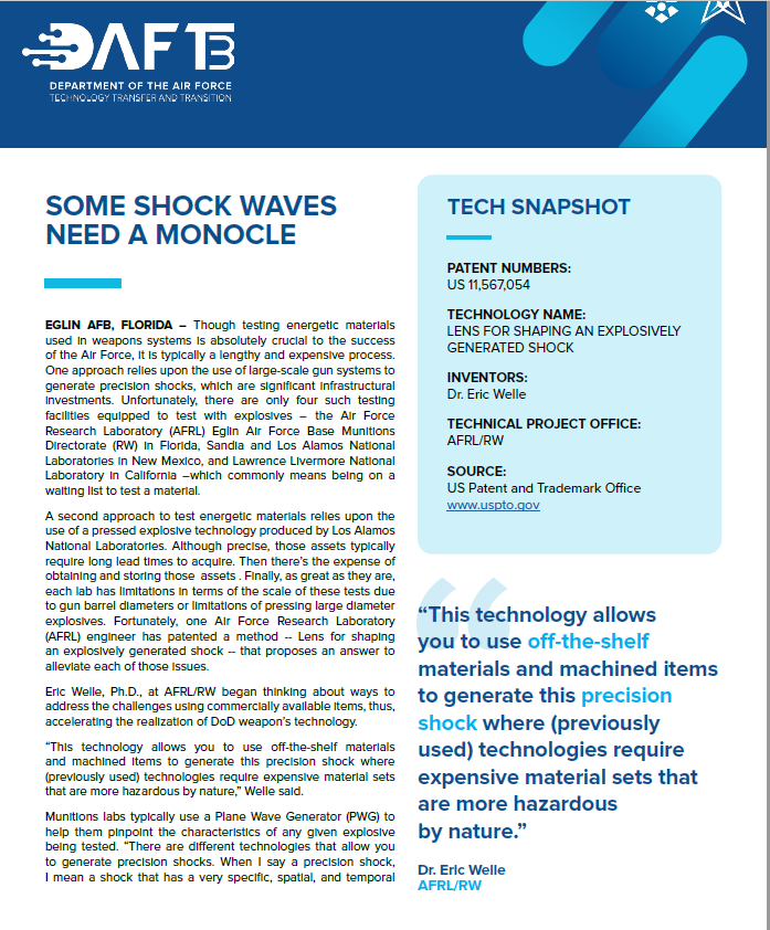 SOME SHOCK WAVES NEED A MONOCLE > Department of the Air Force ...