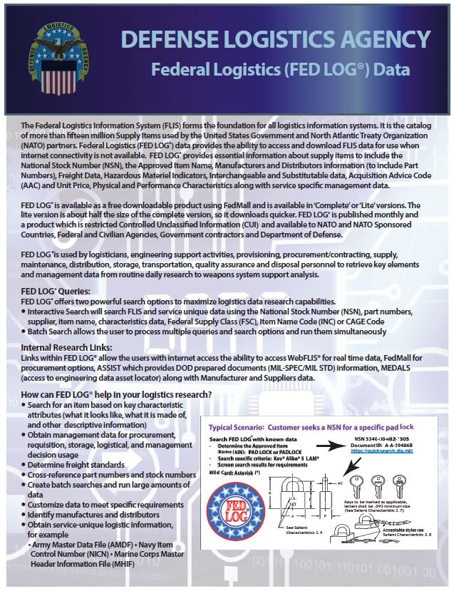 DLA Fedlog Spec sheet