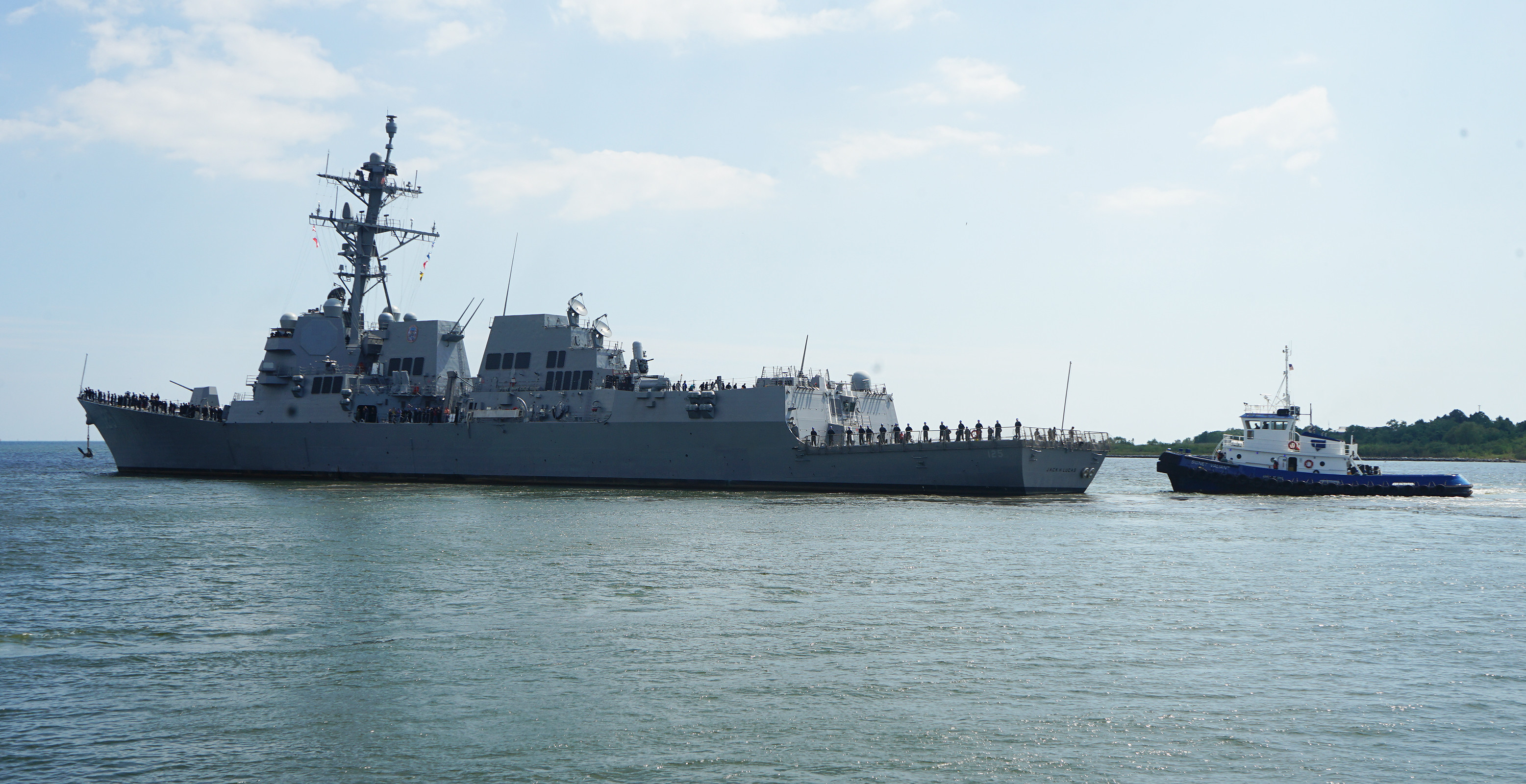 First Flight III Ship, Future USS Jack Lucas (DDG 125) Sails Away from ...