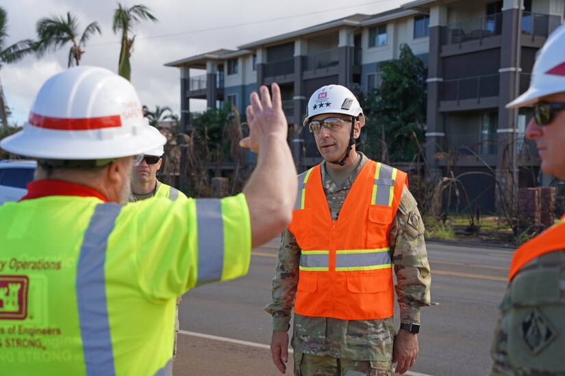 Chief of Engineers surveys fire-damaged areas in Lahaina > Honolulu ...