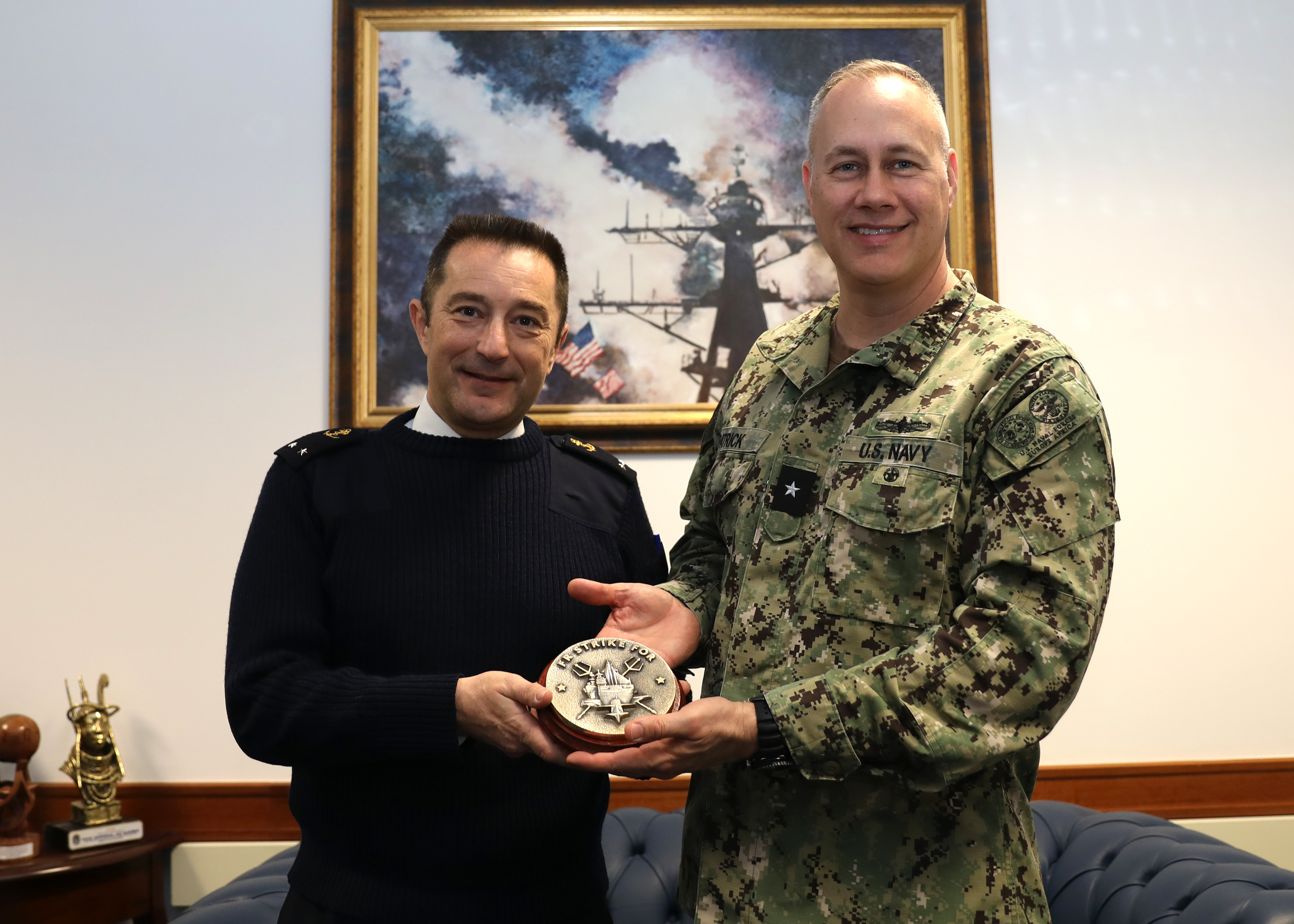 French Navy leadership visits NAVEUR-NAVAF HQ > U.S. Naval Forces ...