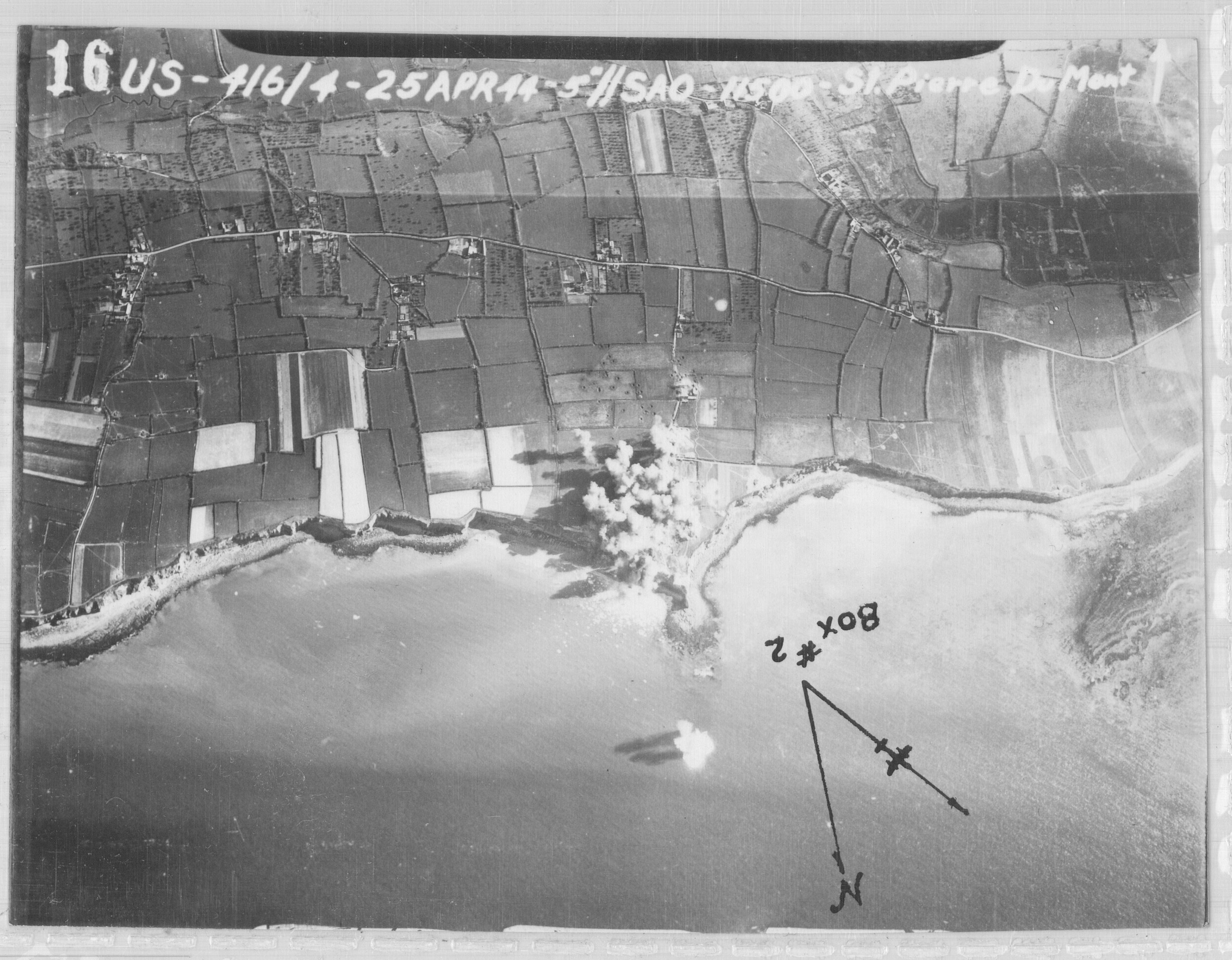 416th Bomb Group - Pointe Du Hoc & St Pierre Du Mont -Aerial Photo