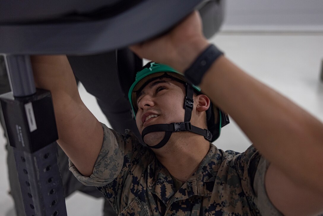 U.S. Marines with VMUT-2 familiarize themselves with 2nd MAW’s first ...