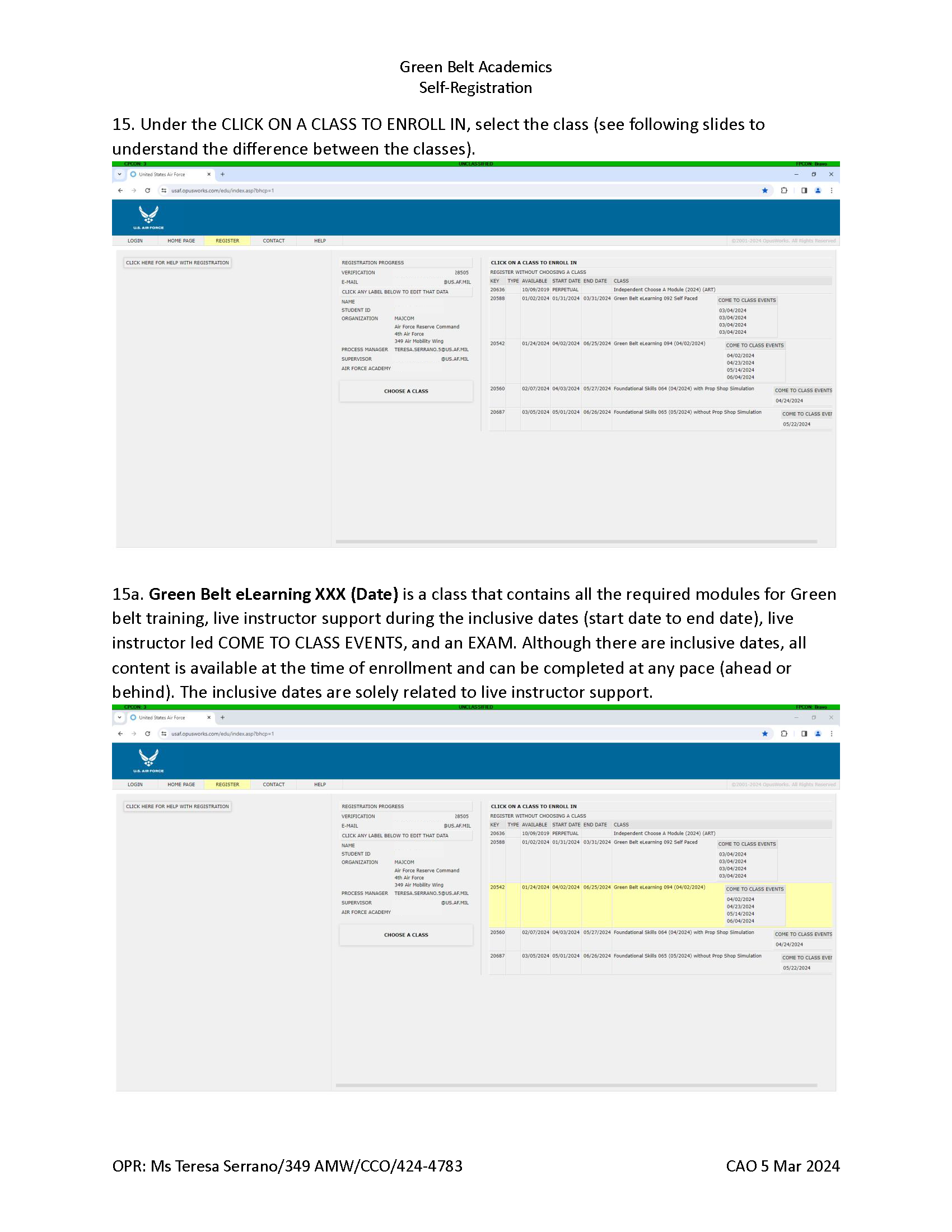 Green Belt Academics, Self Registration > 349th Air Mobility Wing ...