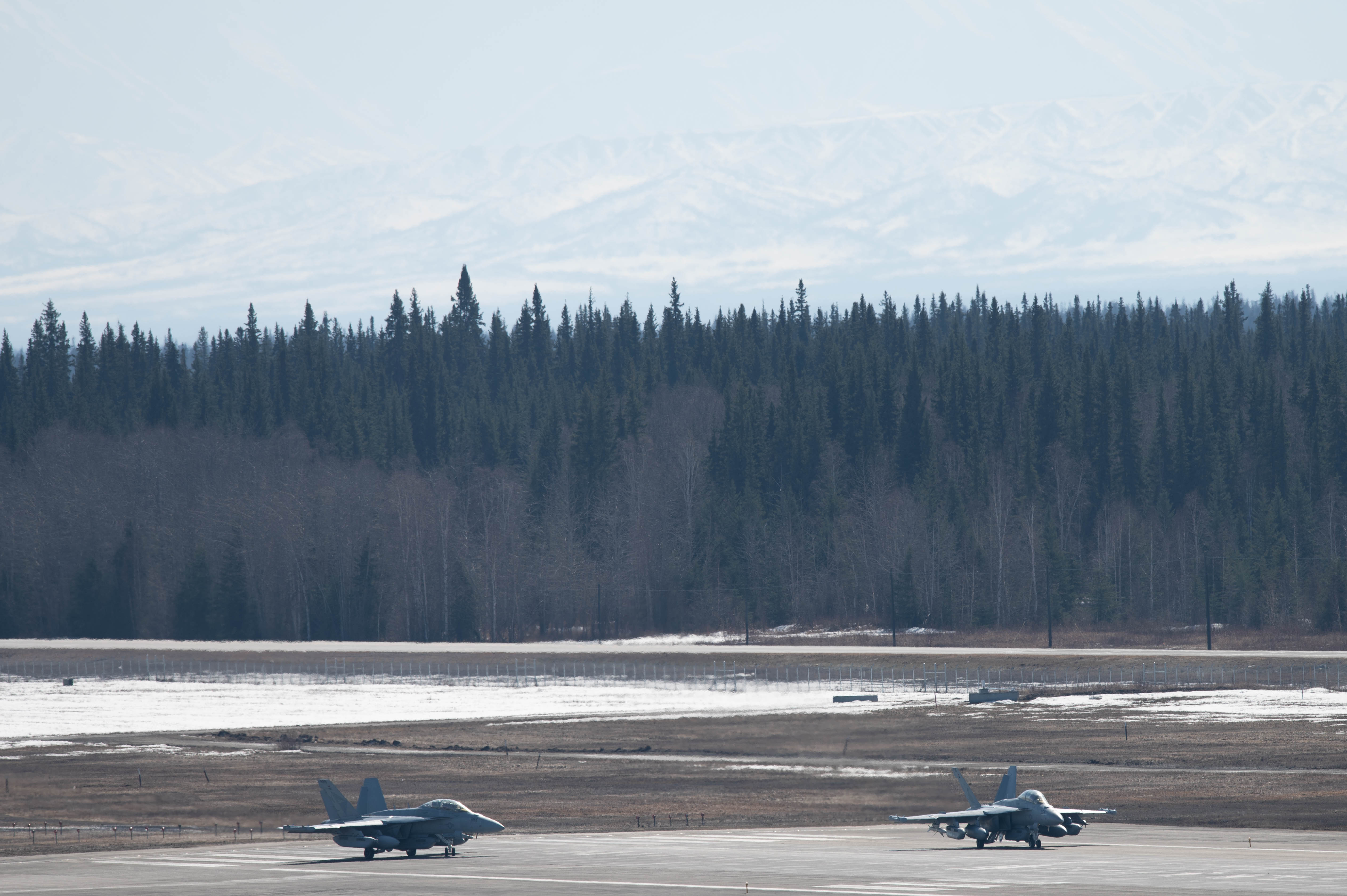 EA-18Gs take off during Red Flag-Alaska 24-1 > Eielson Air Force Base ...