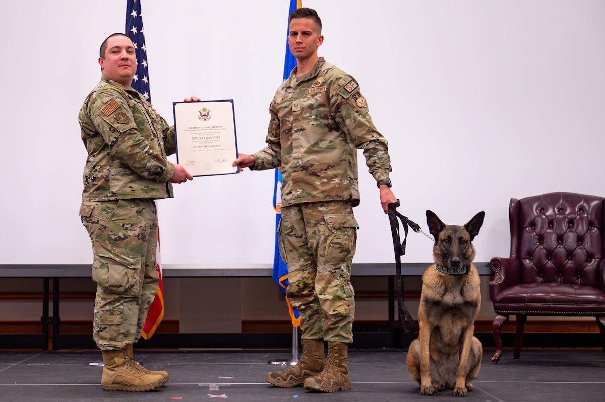 FFarah, military working dog, retires after 10 years of dedication to ...