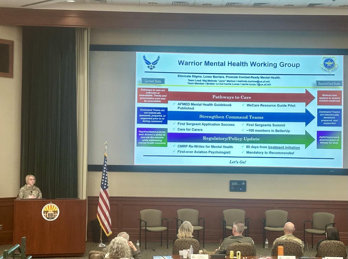 Air Force updates mental health care policies, lowers barriers > Wright ...