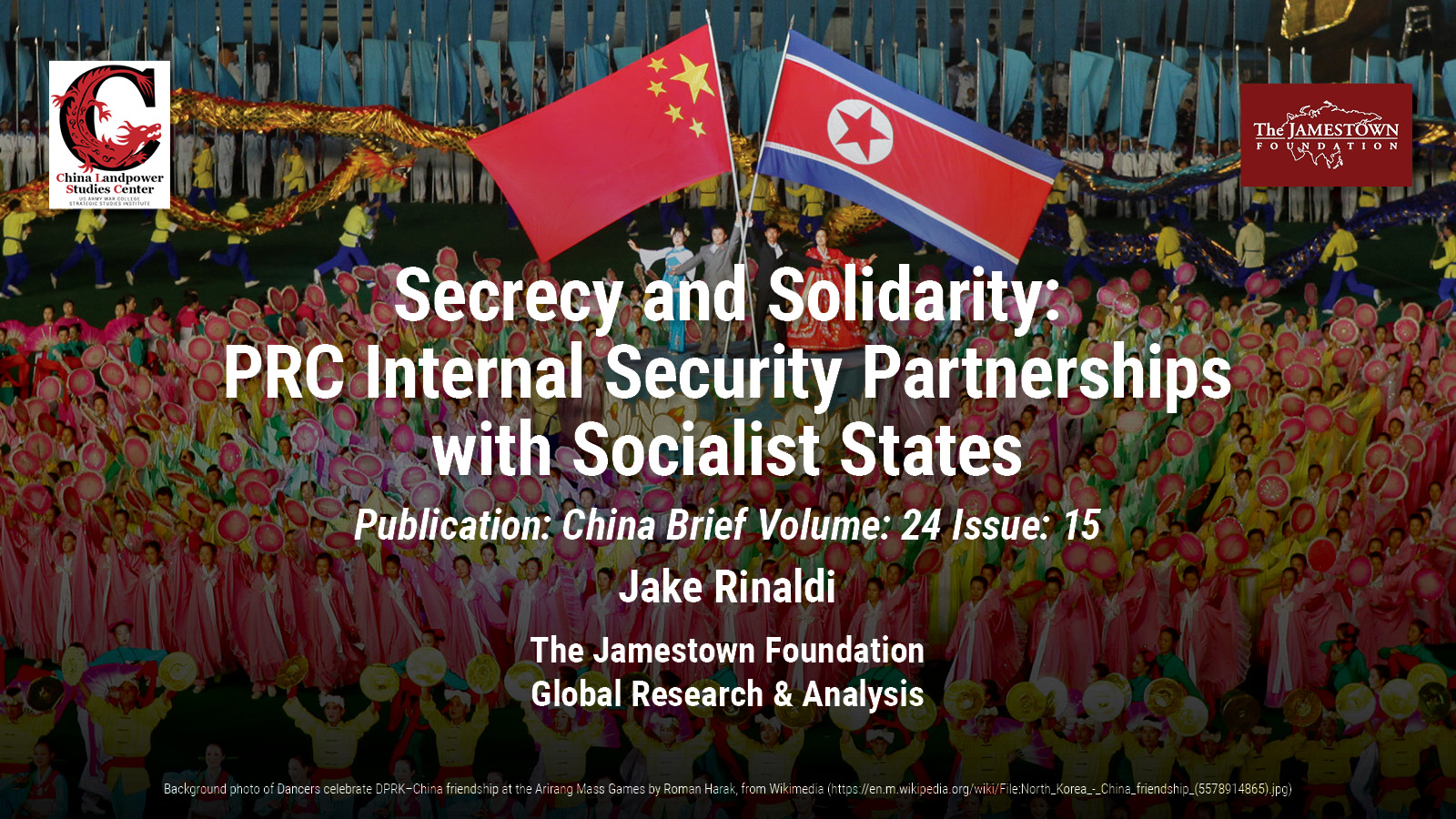 Secrecy and Solidarity: PRC Internal Security Partnerships with ...