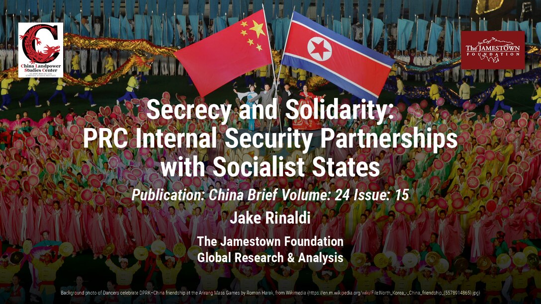 Secrecy and Solidarity: PRC Internal Security Partnerships with ...